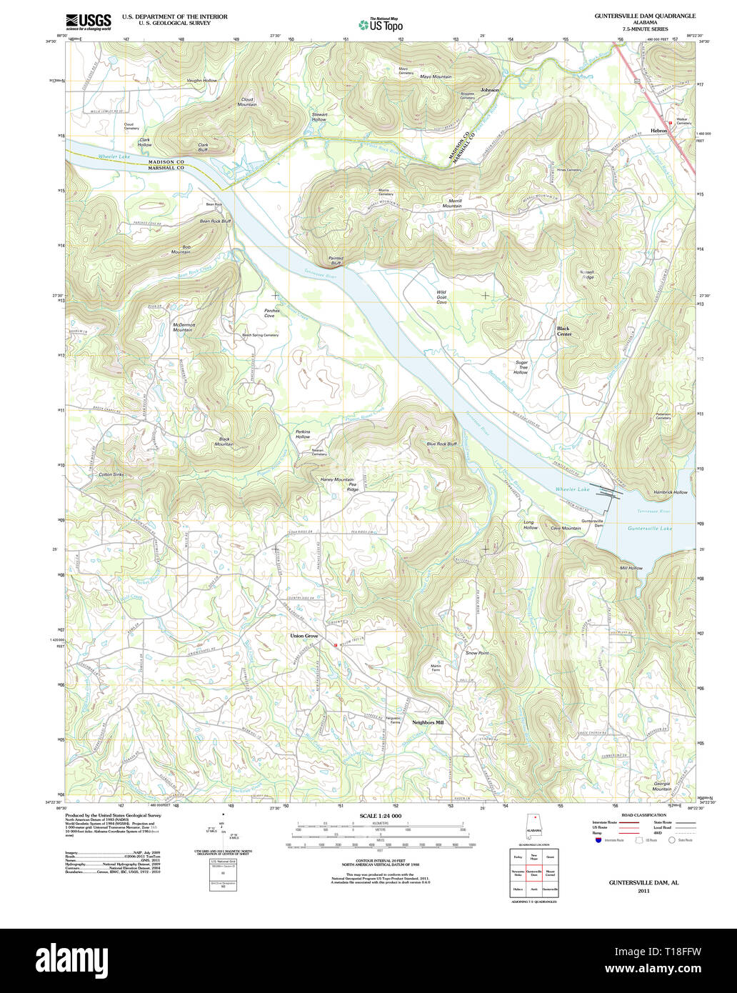 Map of guntersville hi-res stock photography and images - Alamy