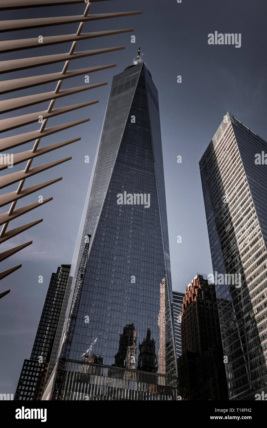 One World Trade Centre as seen from ground level Stock Photo - Alamy