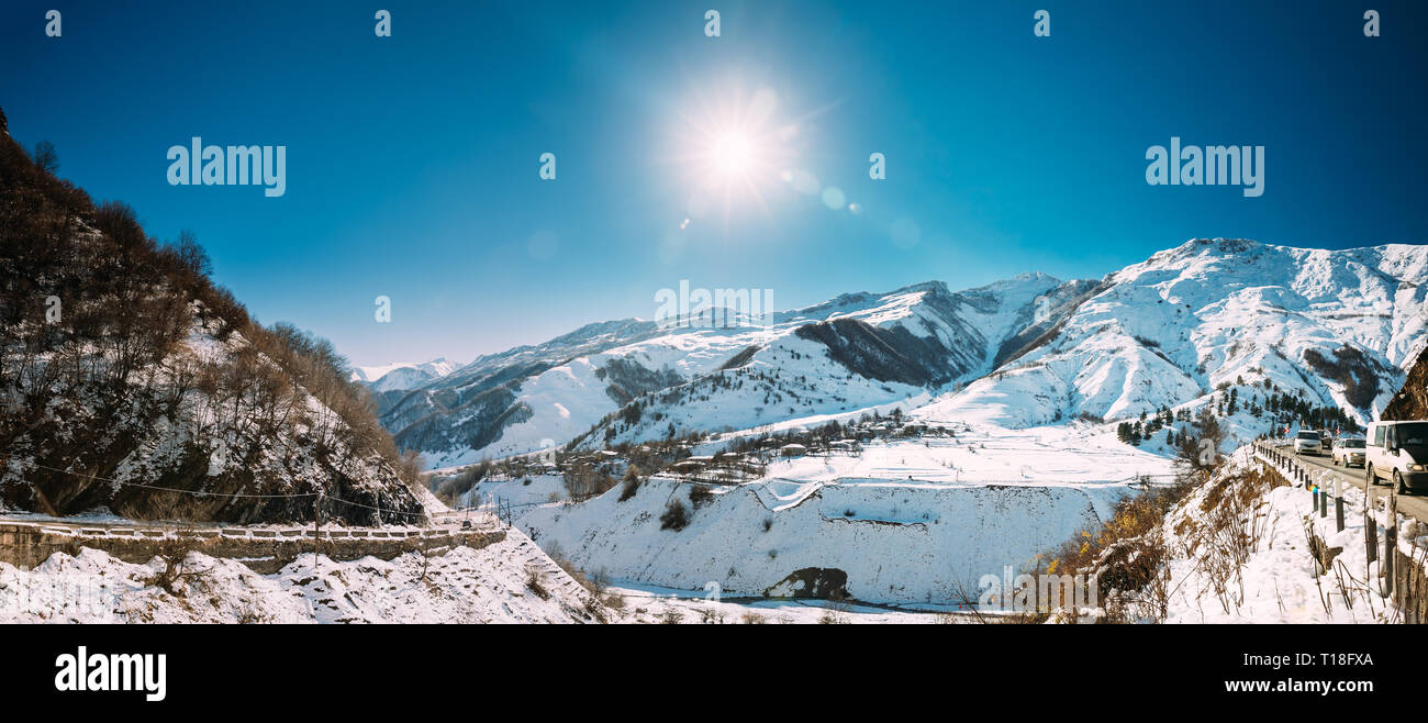 Zemo Mleta, Mtskheta-Mtianeti Region, Georgia. Village Zemo Mleta ...