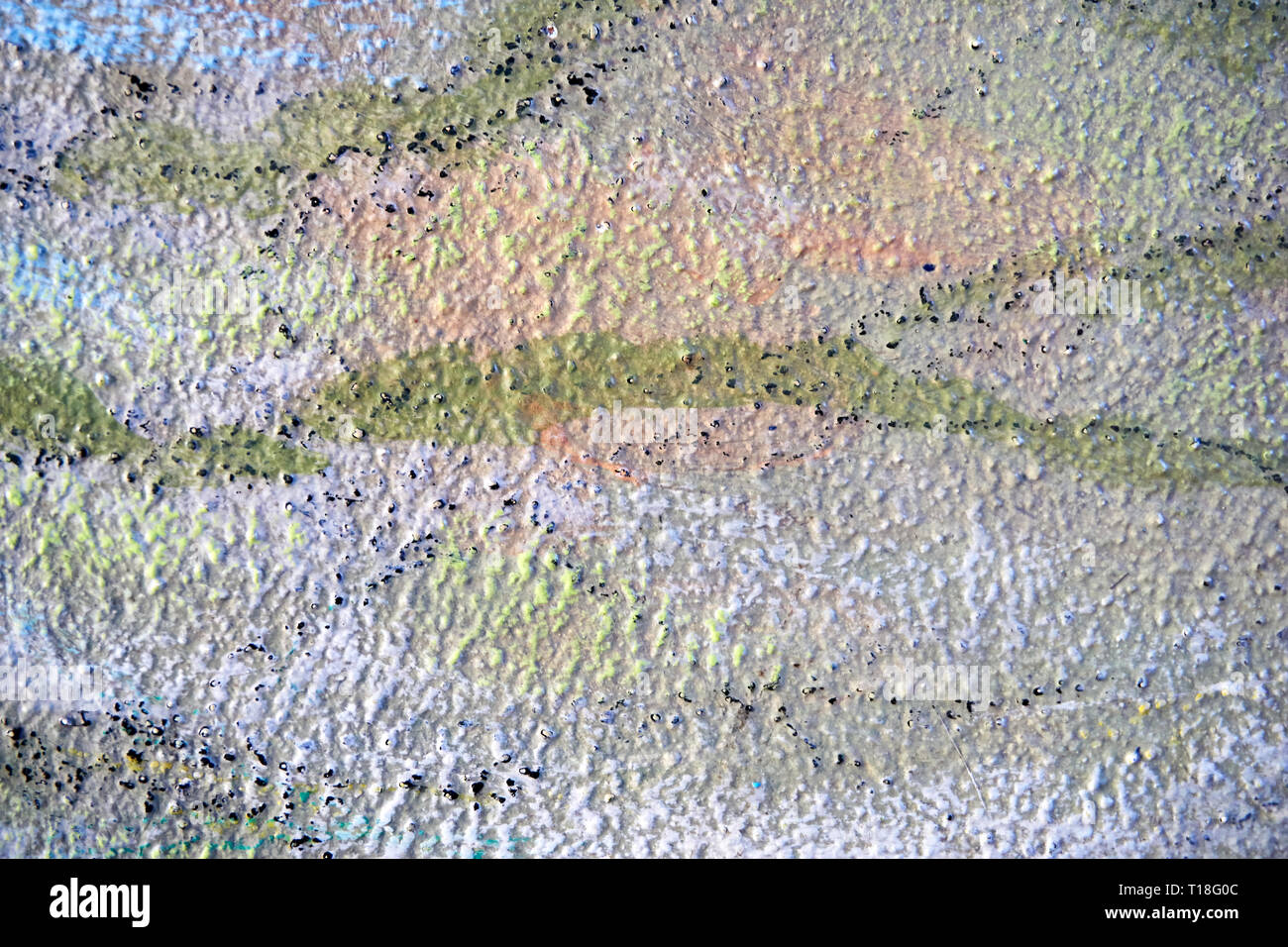 cracked color on a wall outside Stock Photo - Alamy
