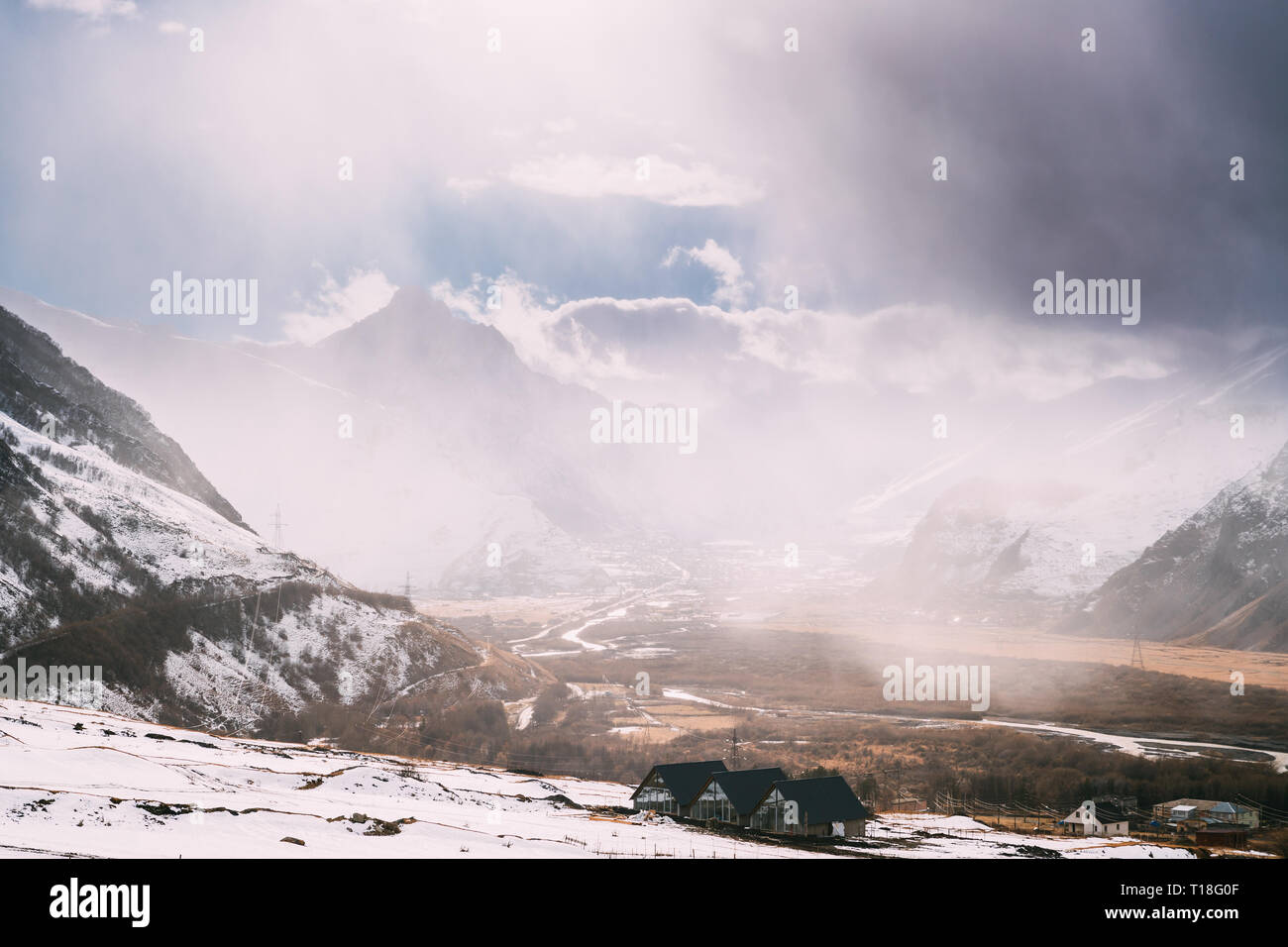 Mtskheta-Mtianeti Region, Georgia. Beautiful Georgian Mountains ...