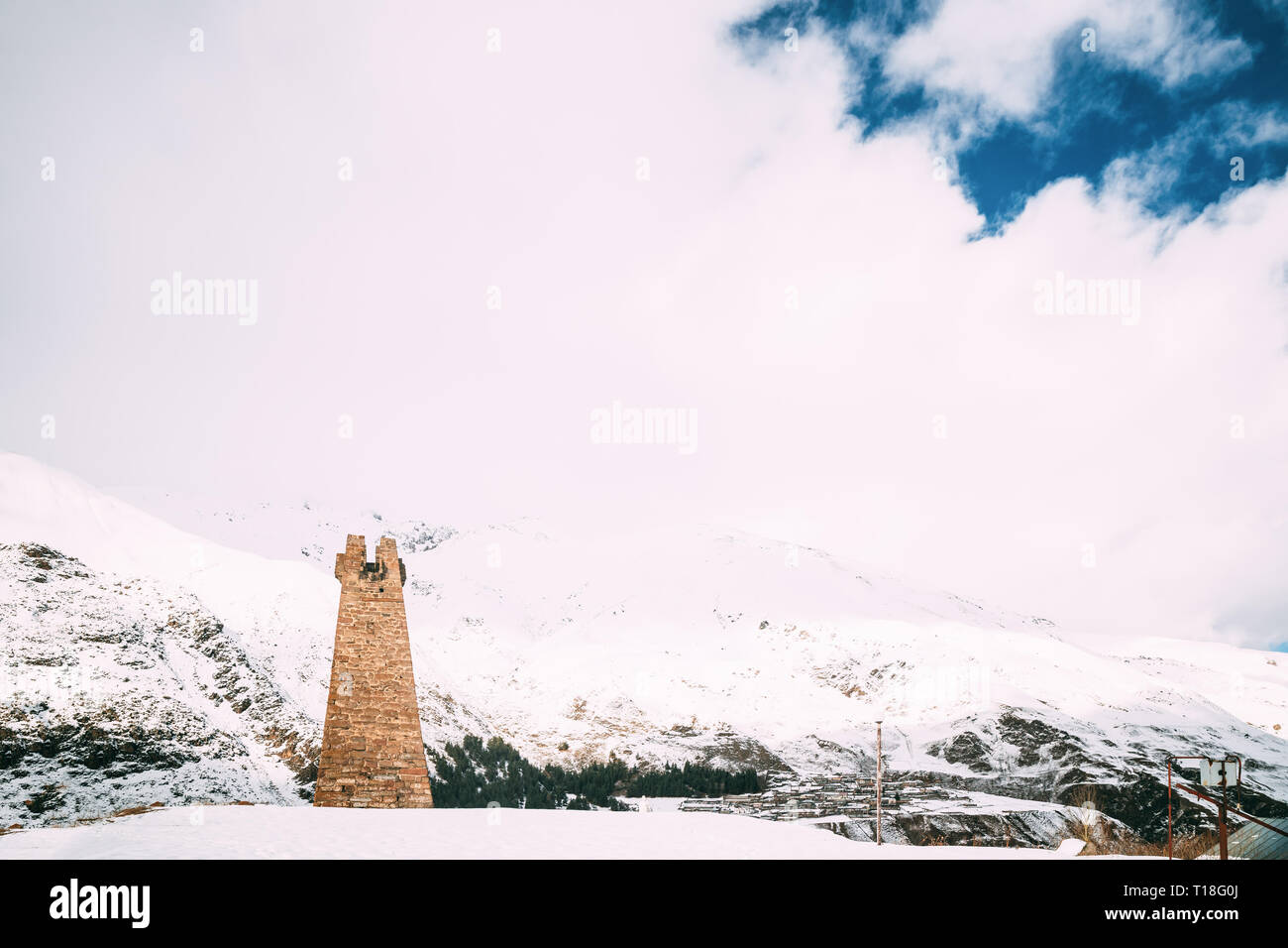 Sioni, Mtskheta-Mtianeti Region, Georgia. Ancient Old Stone Watchtower ...