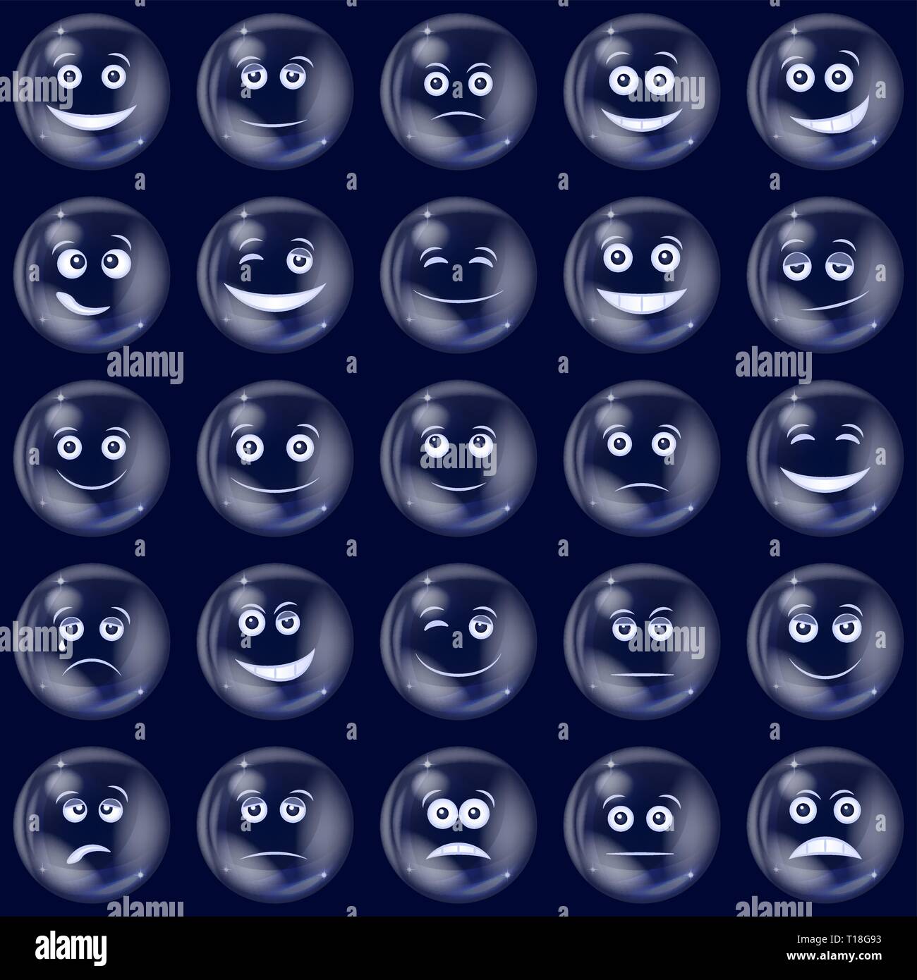 Bubbles Smileys Set Stock Vector Image & Art - Alamy