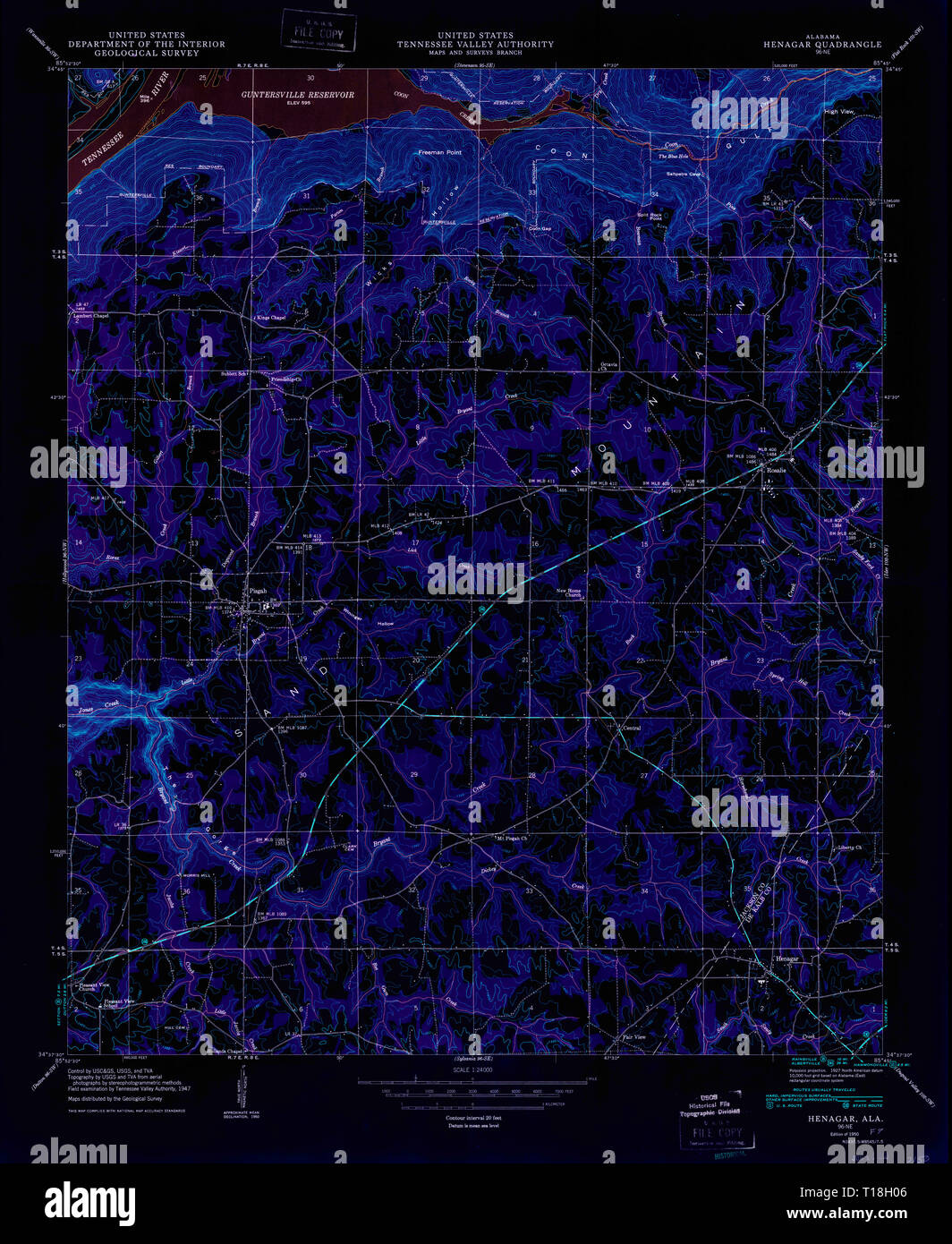 Map of henagar hi-res stock photography and images - Alamy