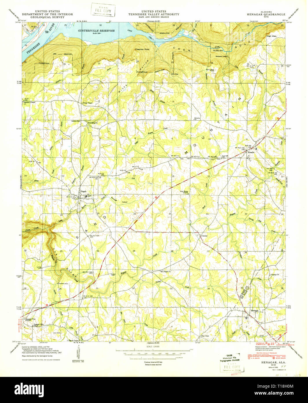 Henagar alabama map hi-res stock photography and images - Alamy