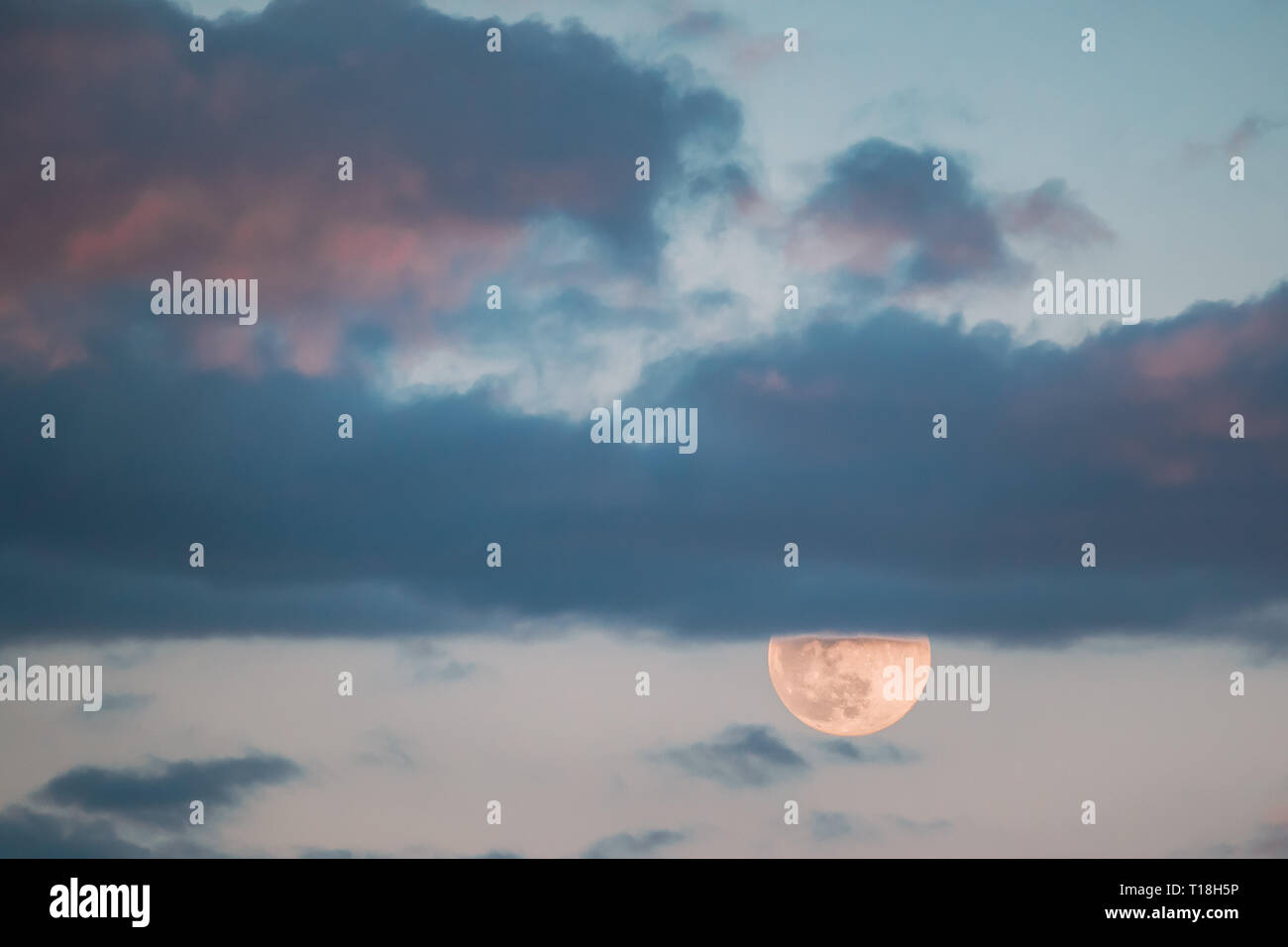 Bright moon rising in hi-res stock photography and images - Alamy