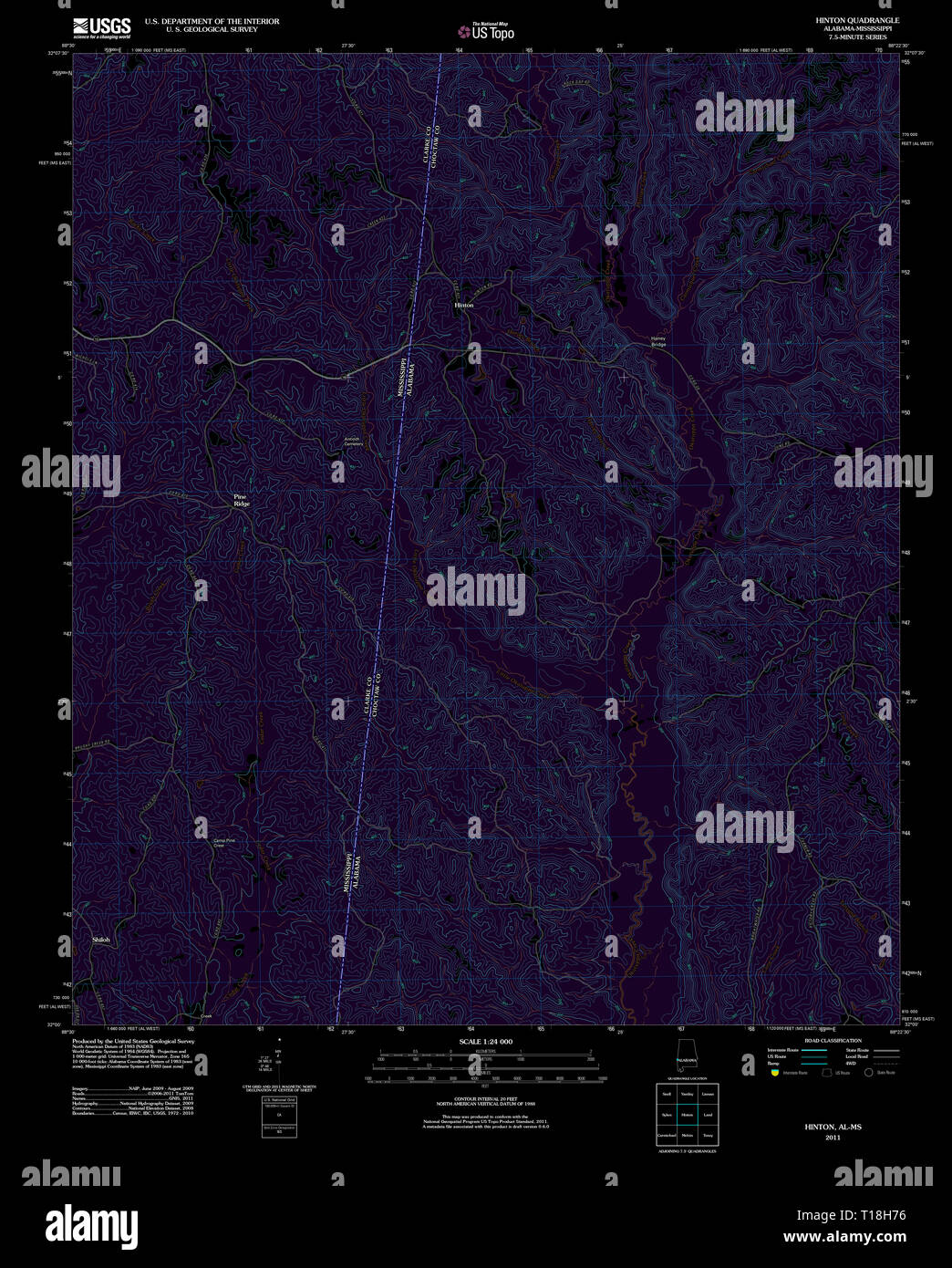 Map of hinton hi-res stock photography and images - Alamy