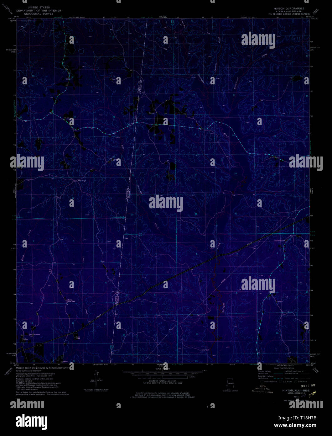 Map of hinton hi-res stock photography and images - Alamy