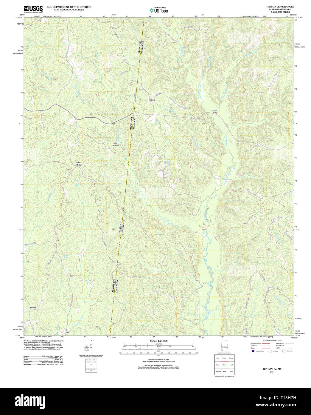 Map of hinton hi-res stock photography and images - Alamy