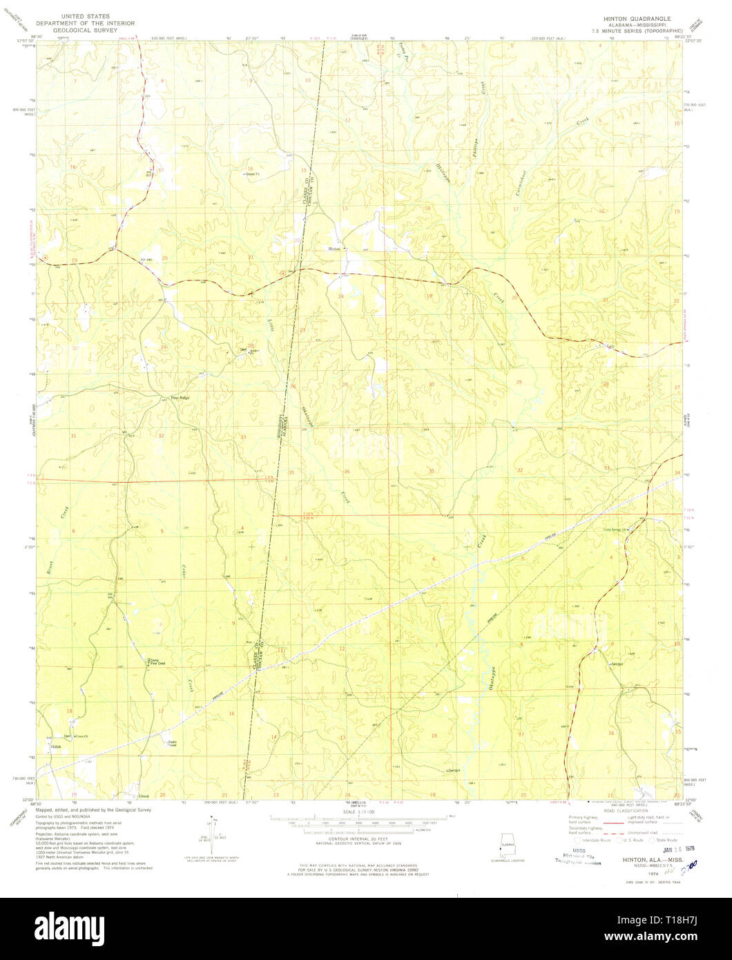 Map of hinton hi-res stock photography and images - Alamy