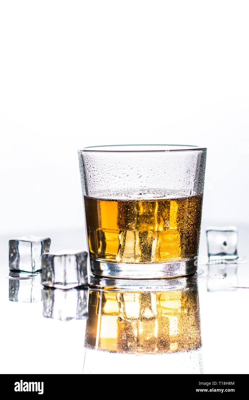 Whisky bourbon in bottle Cut Out Stock Images & Pictures - Alamy