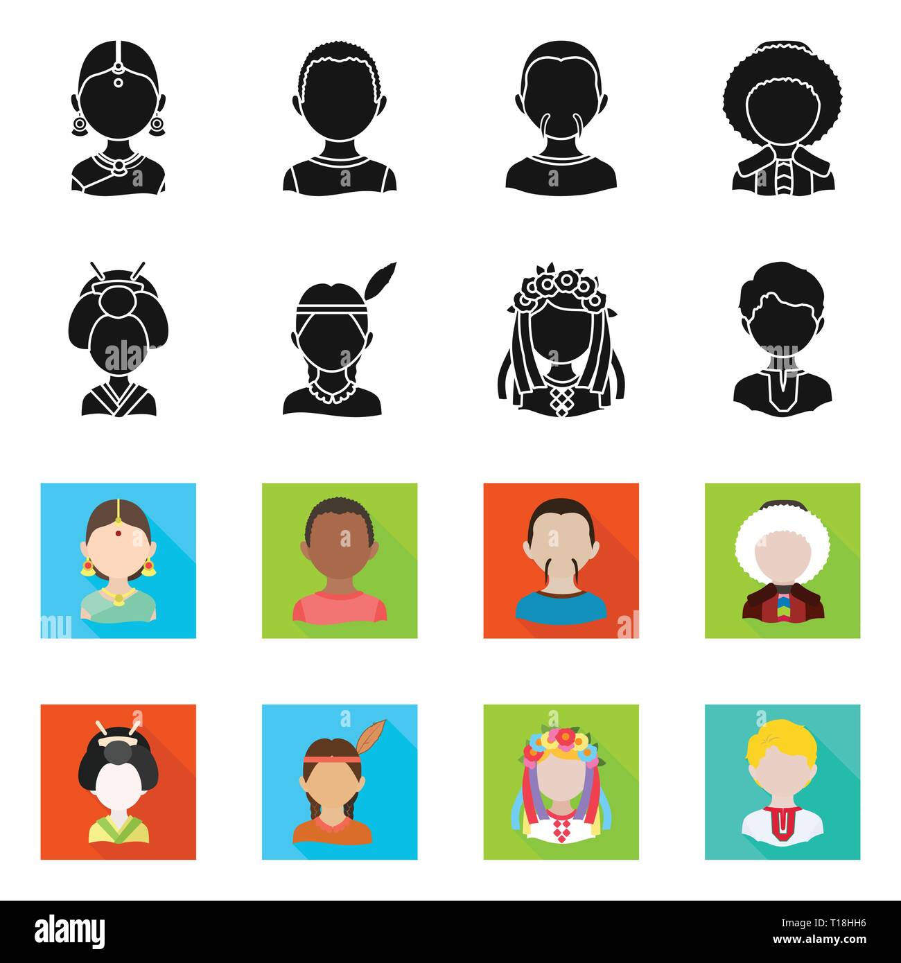 Vector illustration of imitator and resident symbol. Collection of ...