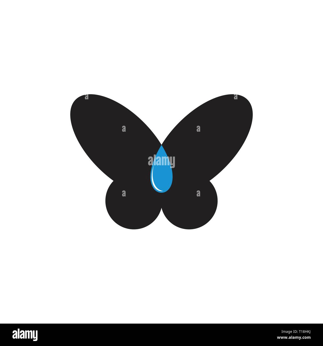 butterfly drop water symbol logo vector Stock Vector Image & Art - Alamy