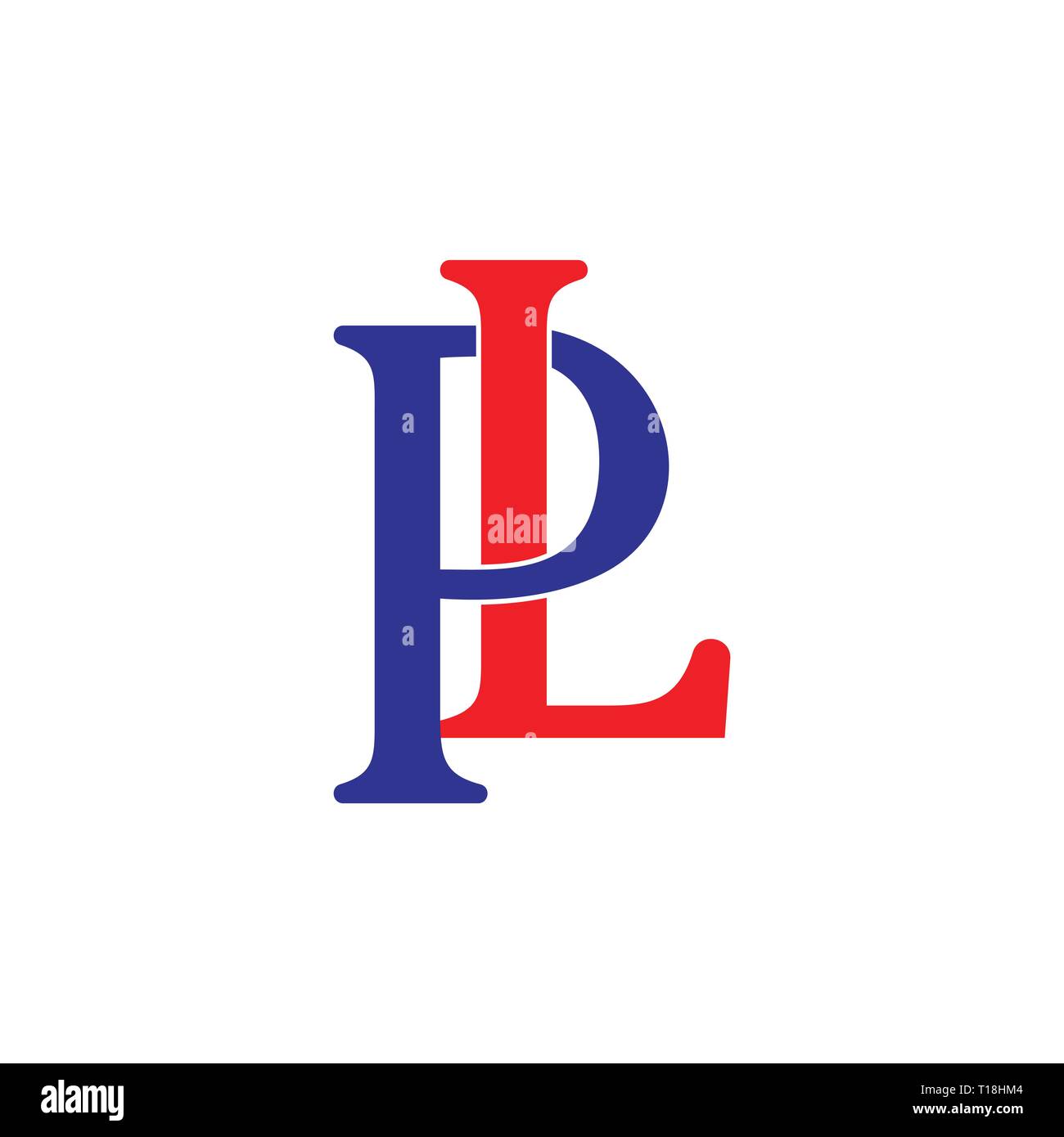 letters pl colorful design logo vector Stock Vector Image & Art - Alamy