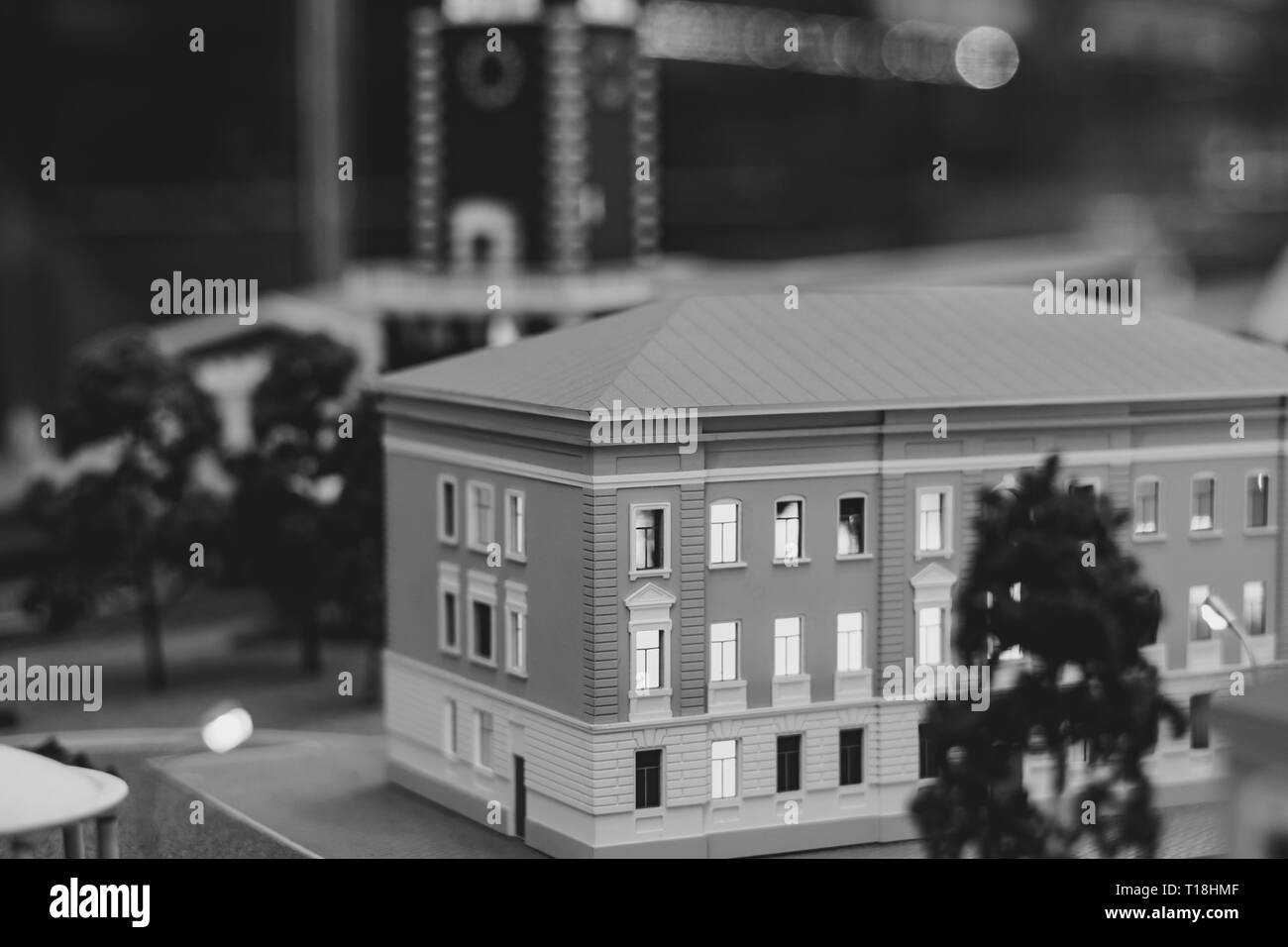 Model of small buildings and streets of the whole city Stock Photo - Alamy