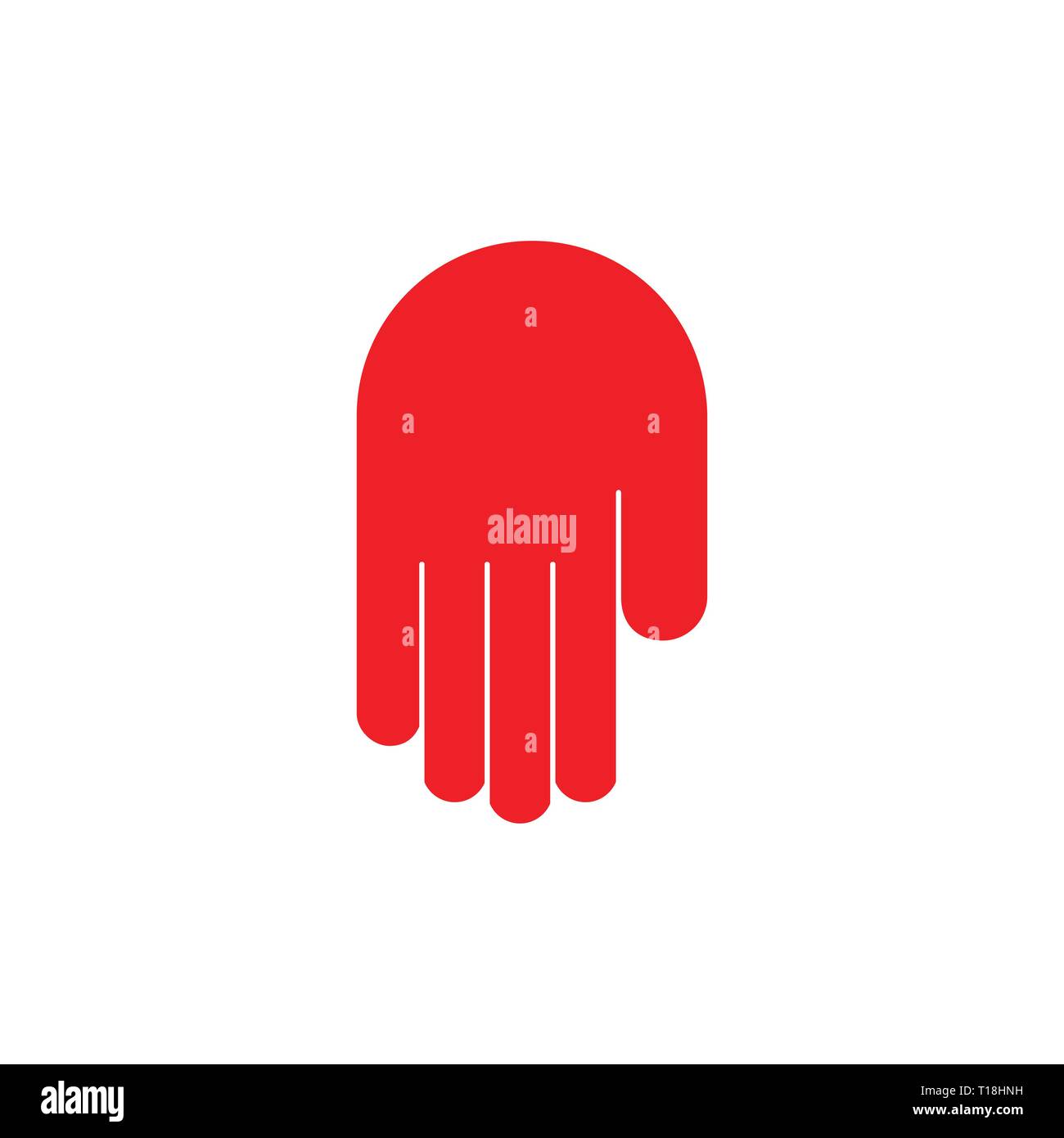 abstract object move fast hand palm shape logo Stock Vector Image & Art ...