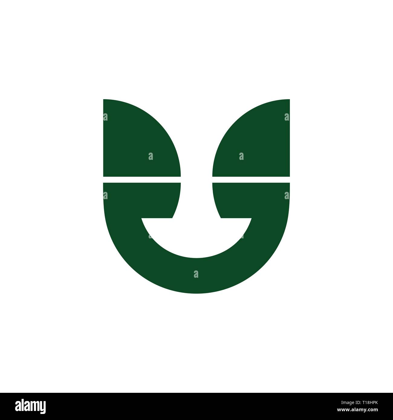 letter u simple geometric logo vector Stock Vector Image & Art - Alamy