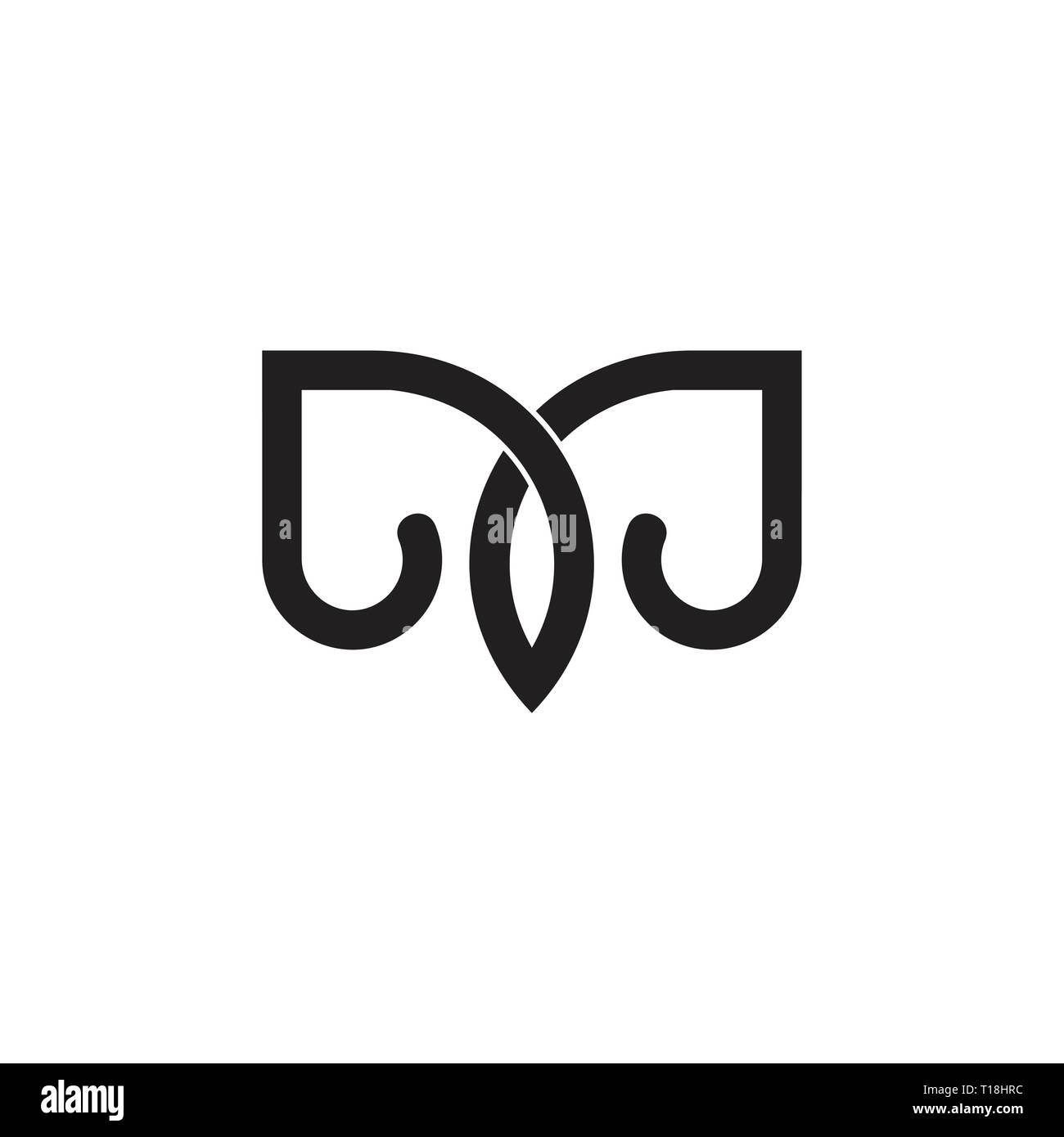 letter m curves loop line geometric logo Stock Vector Image & Art - Alamy