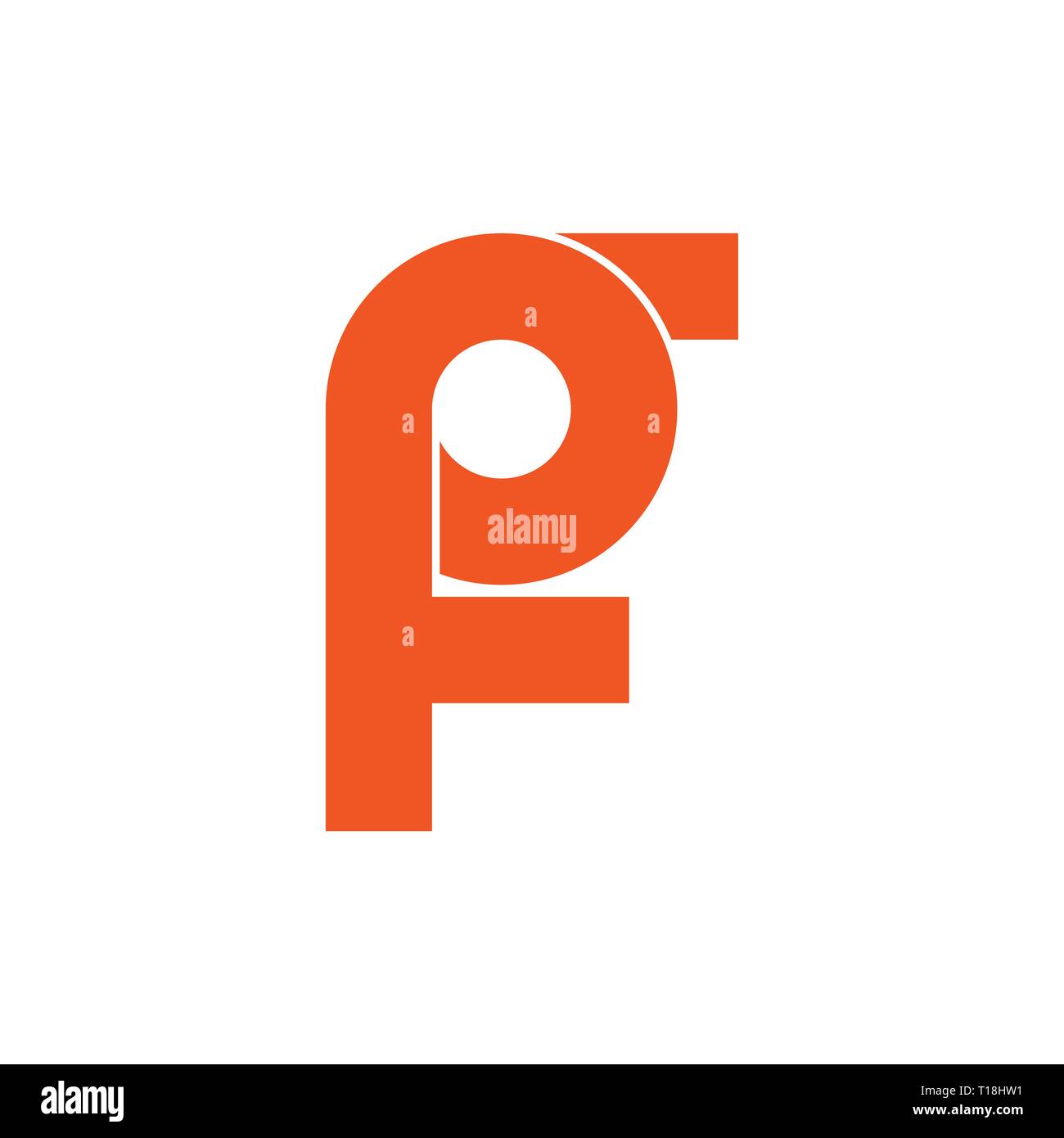 abstract letter fp simple loop logo vector Stock Vector Image & Art - Alamy
