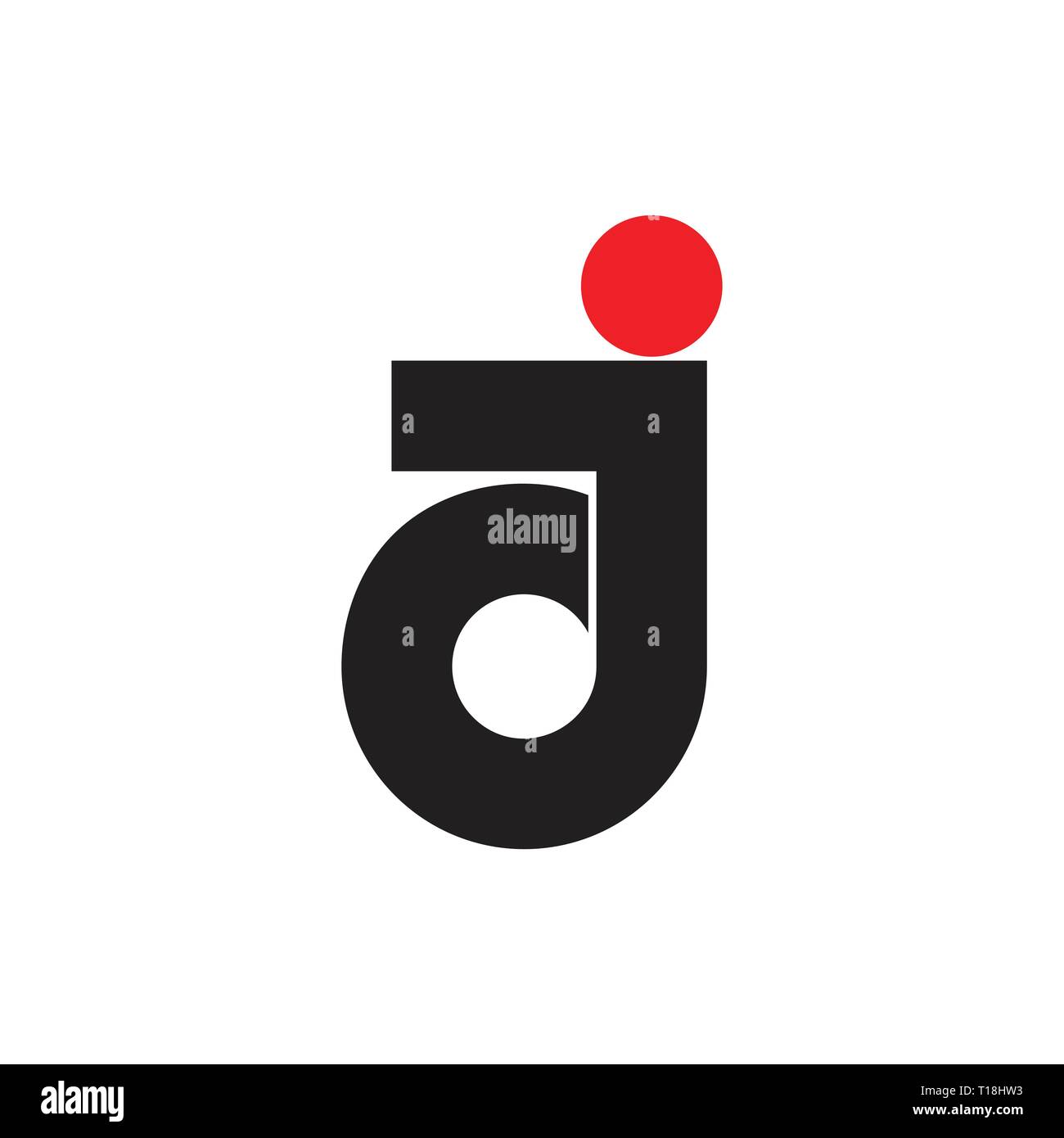 abstract letter jd simple loop logo vector Stock Vector Image & Art - Alamy