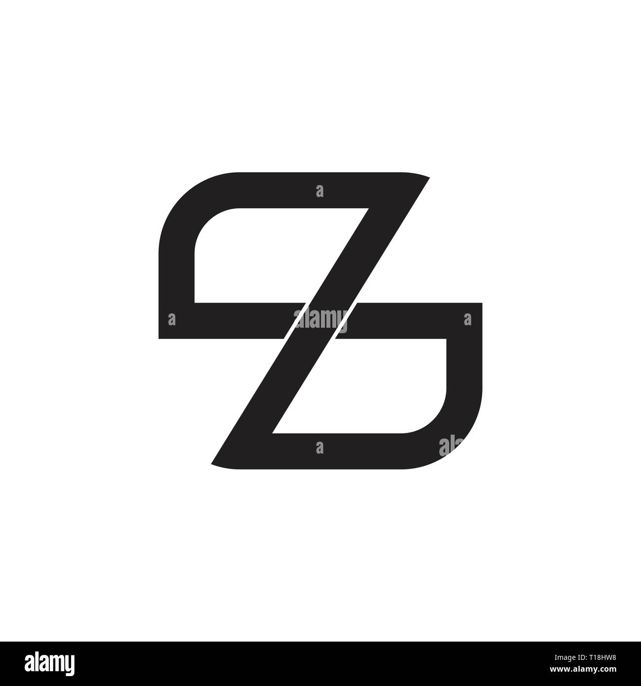 abstract letter z infinity line geometric logo vector Stock Vector ...