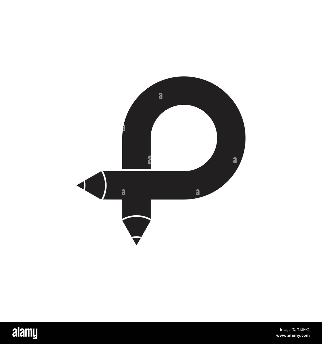 P for pencil Stock Vector Images - Alamy