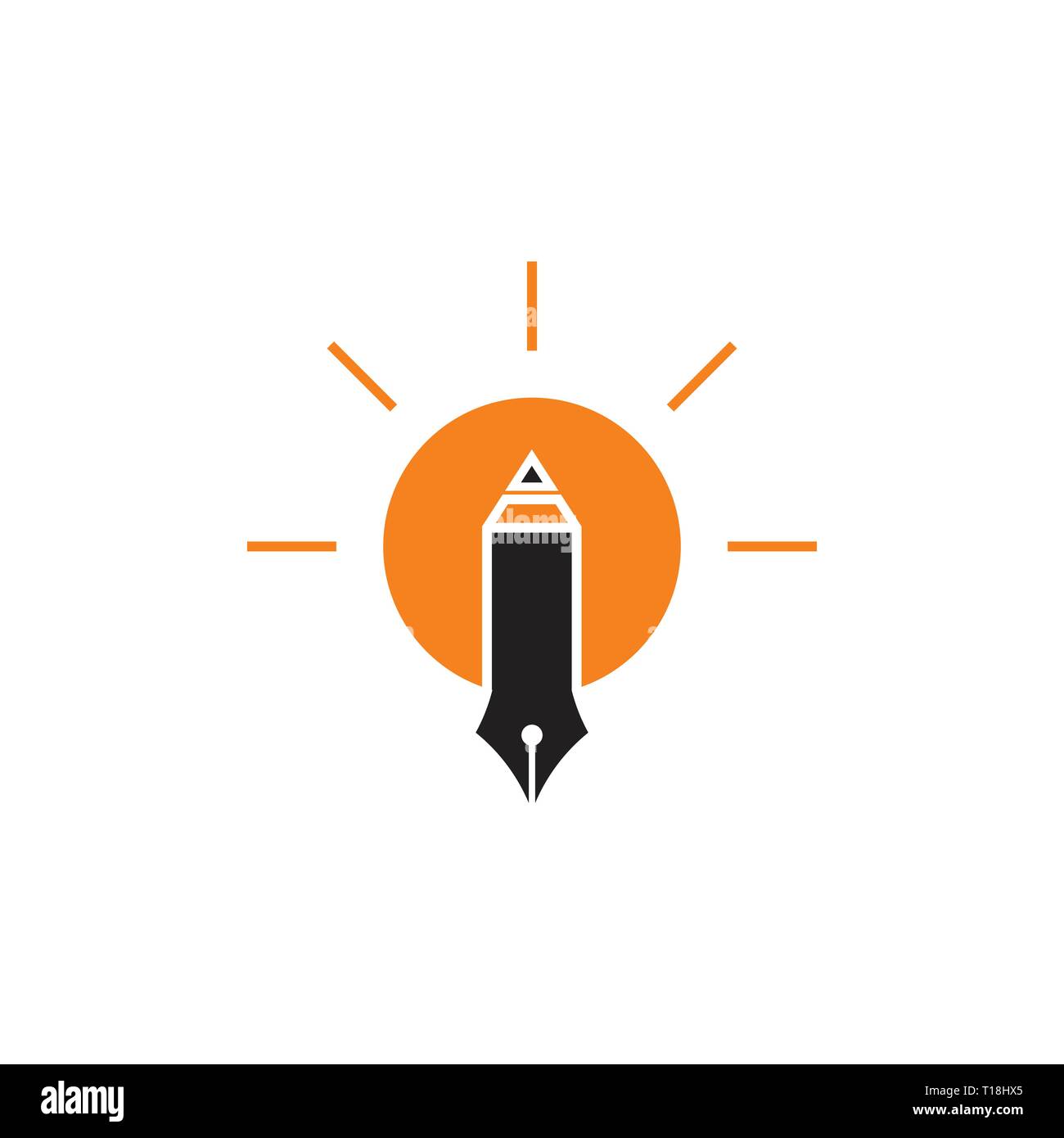 Book light bulb line Stock Vector Images - Alamy