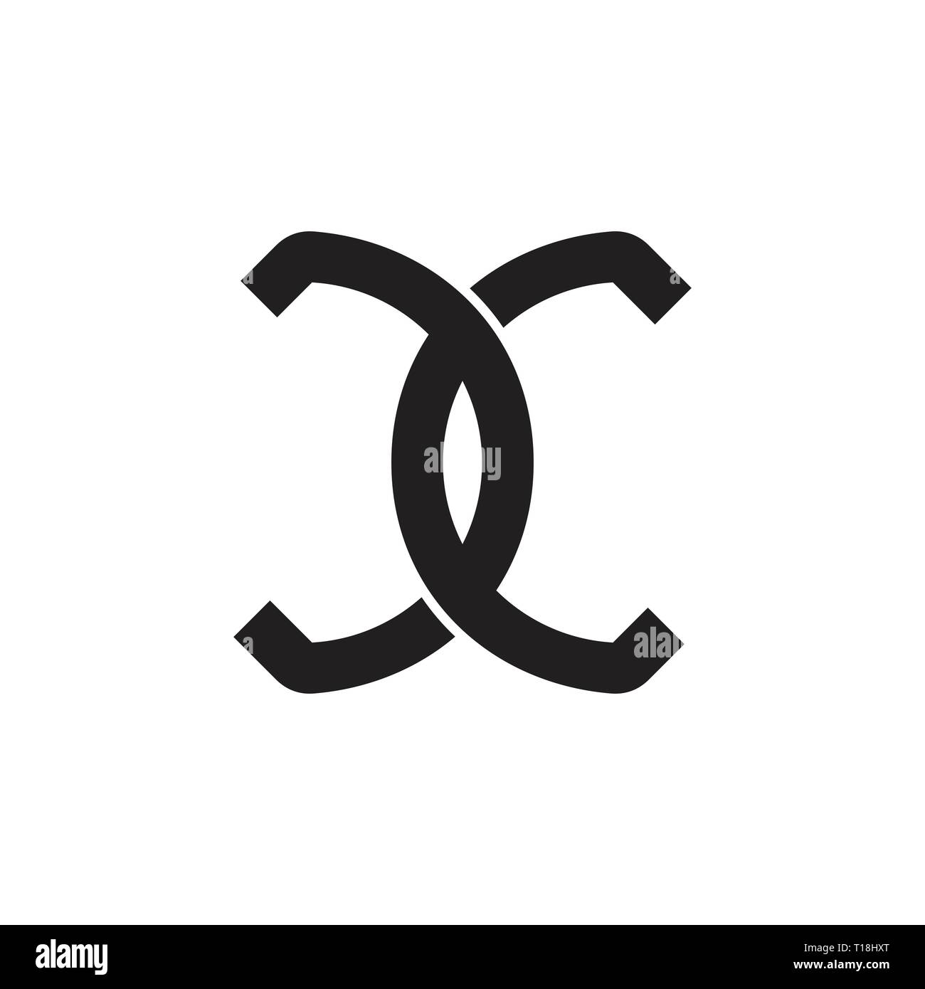 letters cc linked simple logo vector Stock Vector Image & Art - Alamy