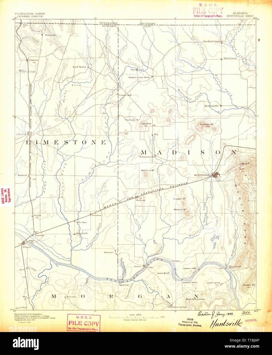 Map of huntsville alabama hi-res stock photography and images - Alamy