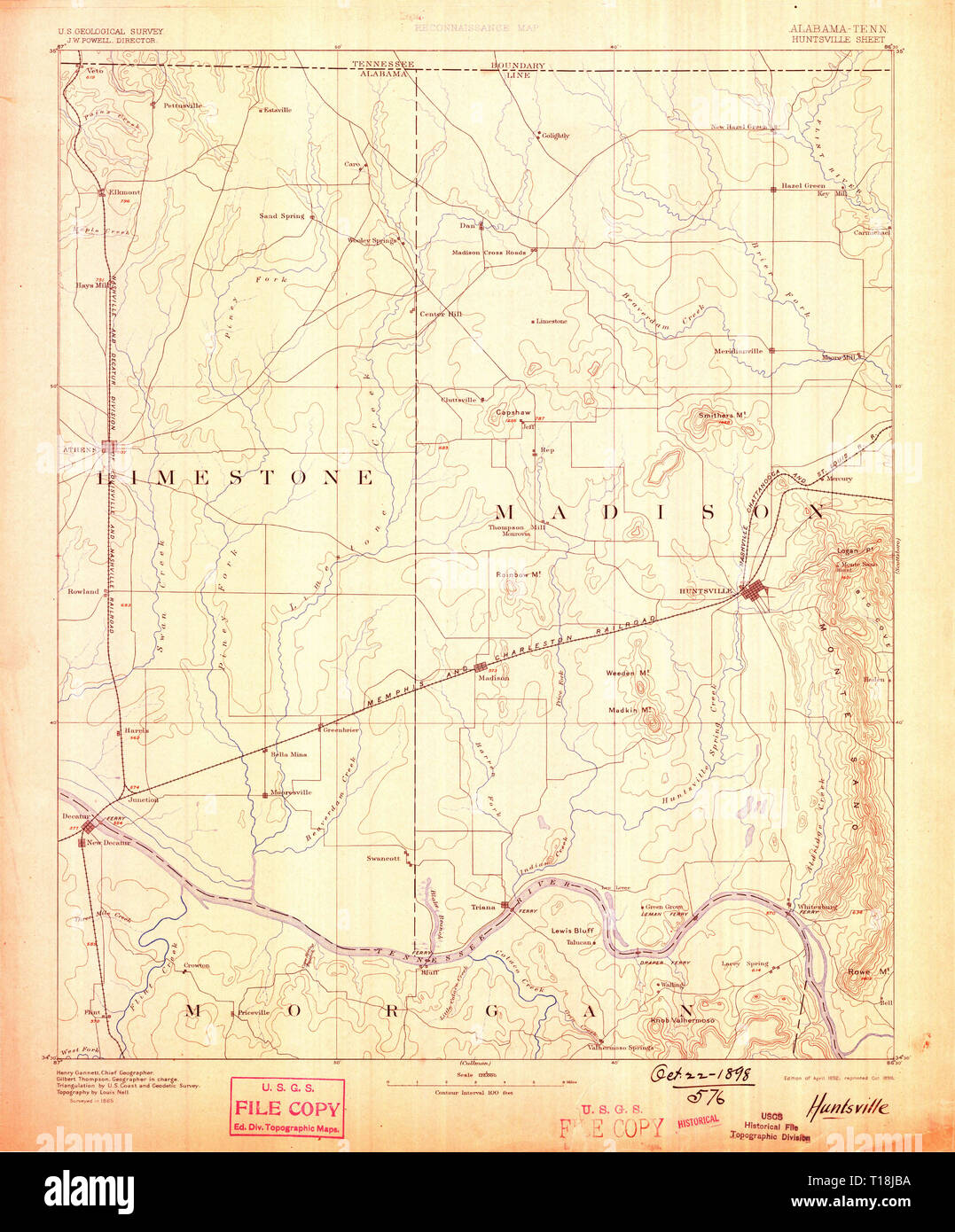 Map of huntsville alabama hi-res stock photography and images - Alamy