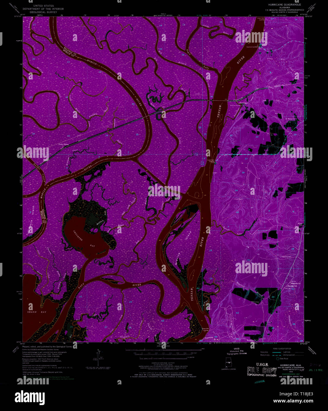 Historical hurricane map hi-res stock photography and images - Alamy