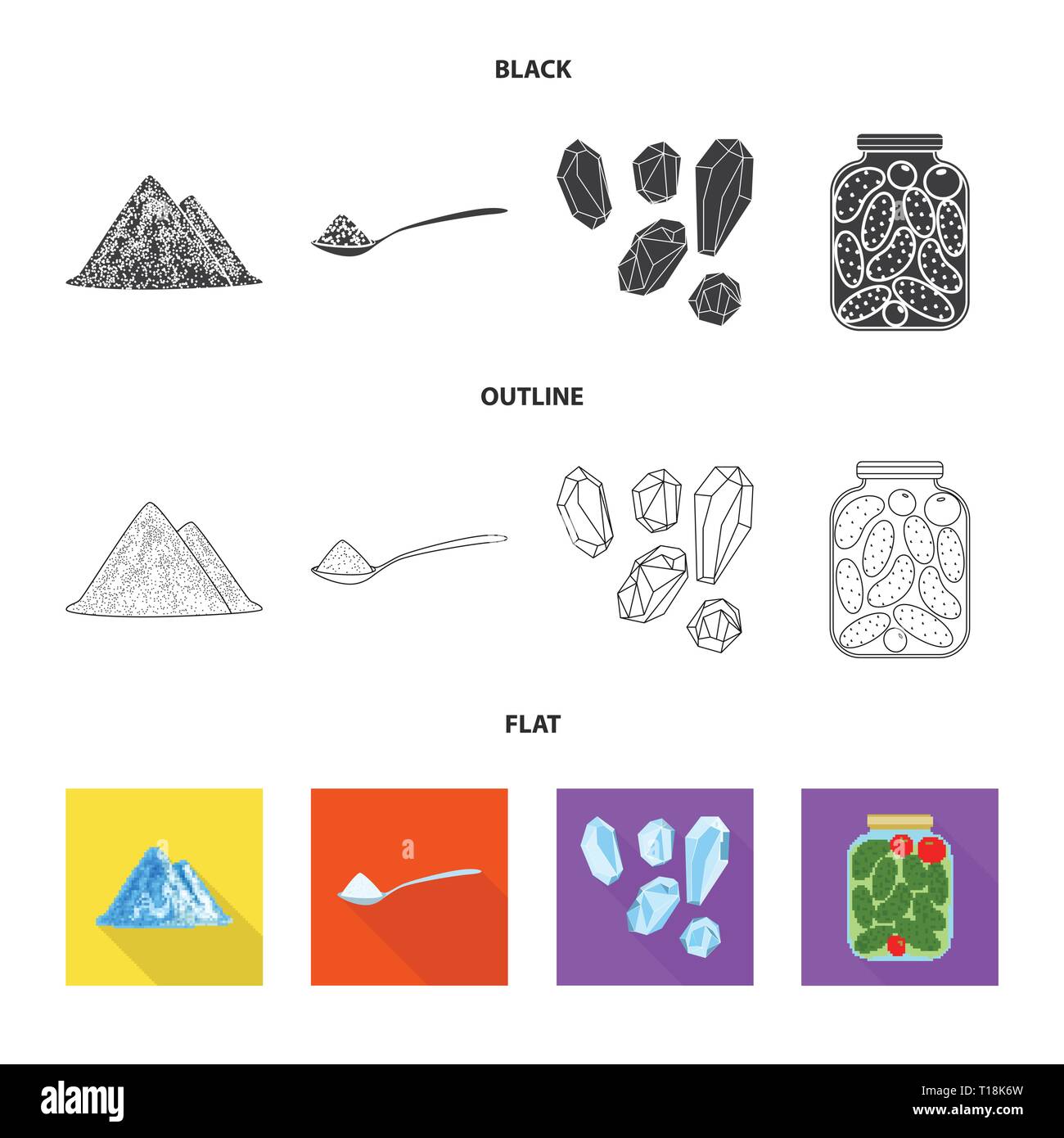 heap,spoon,granules,bank,salty,cucumbers,hill,handful,cubes,bottle ...