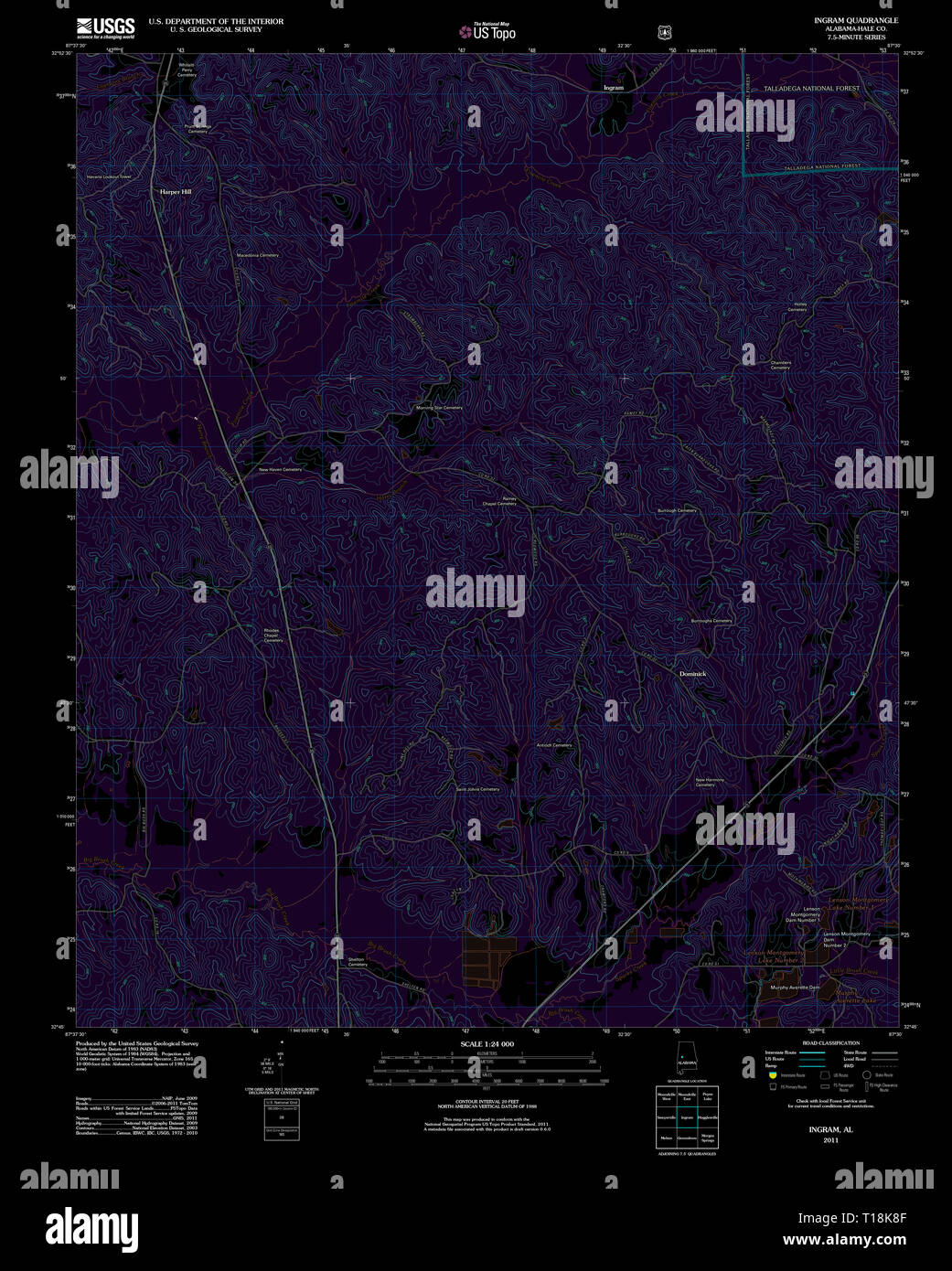 Map of ingram hi-res stock photography and images - Alamy