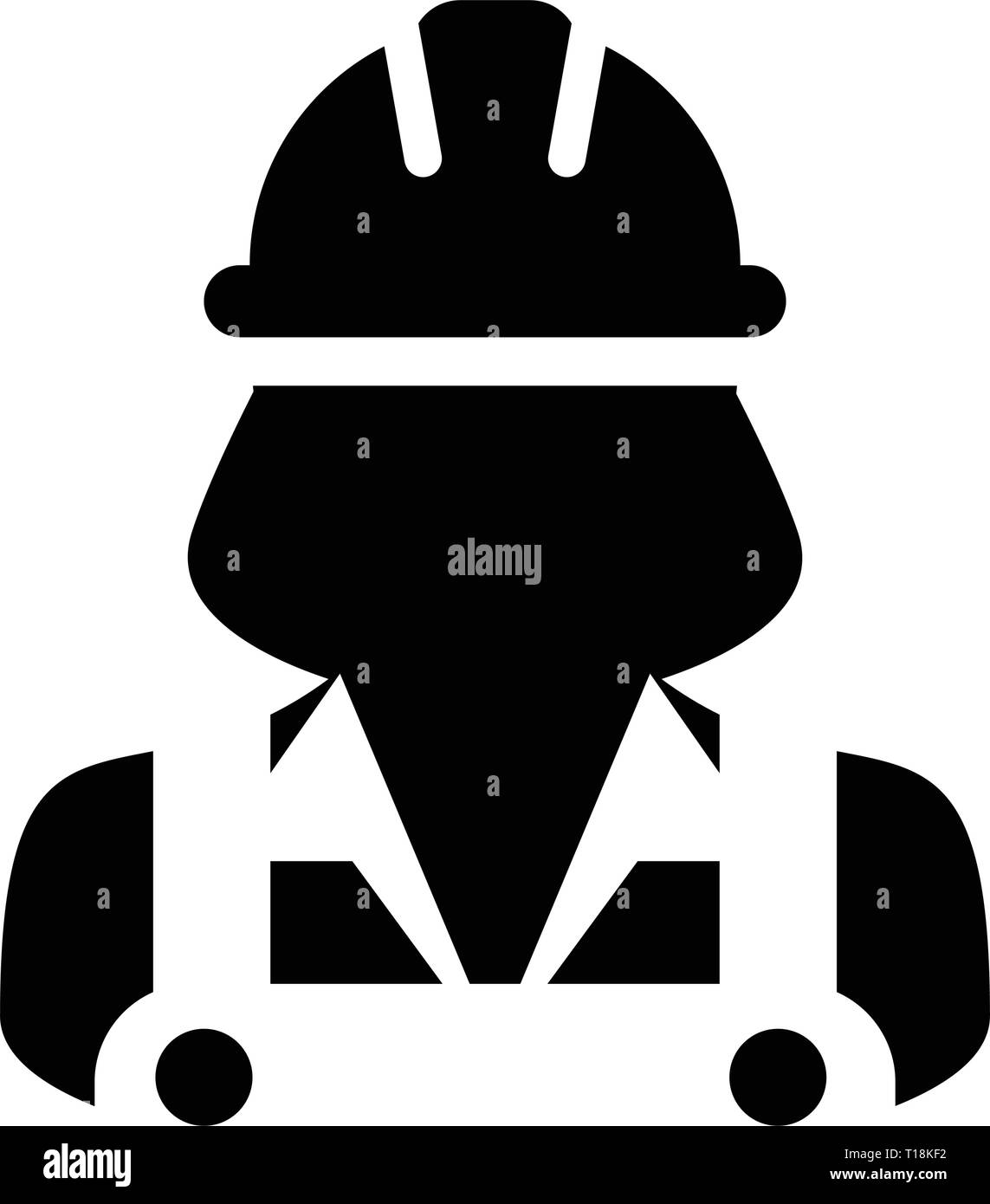 Contractor icon vector male worker person profile avatar with hardhat ...