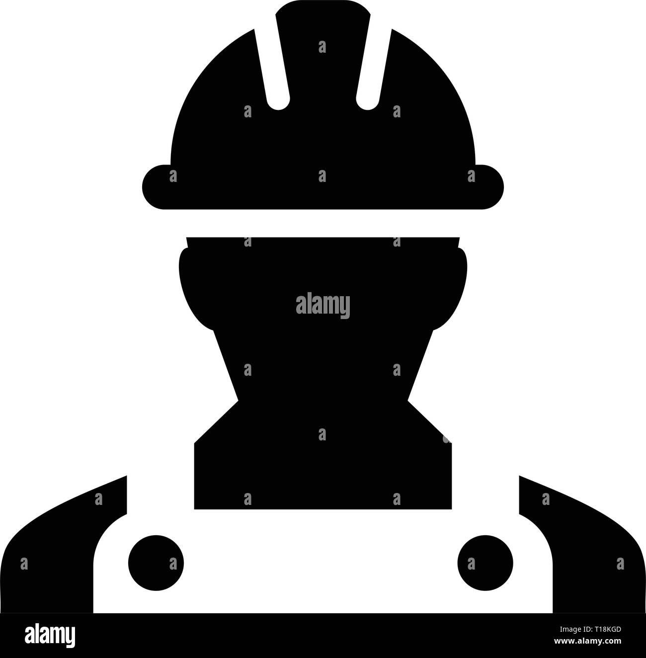 Supervisor icon vector male construction worker person profile avatar ...