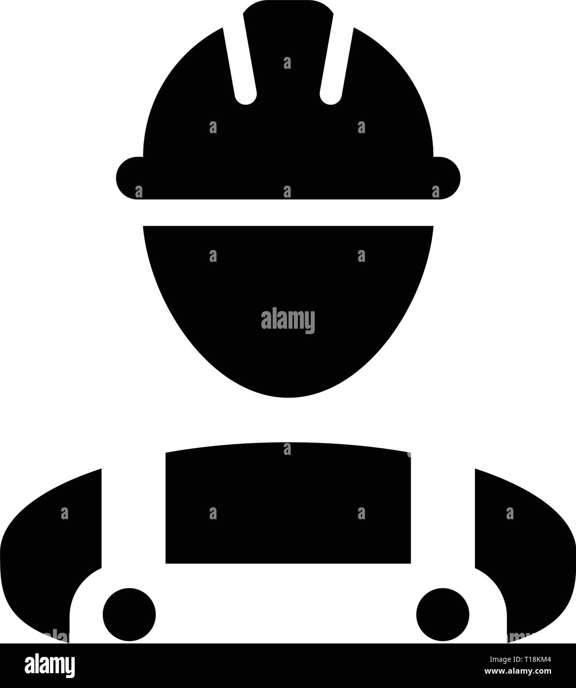 Worker icon vector male construction service person profile avatar with ...