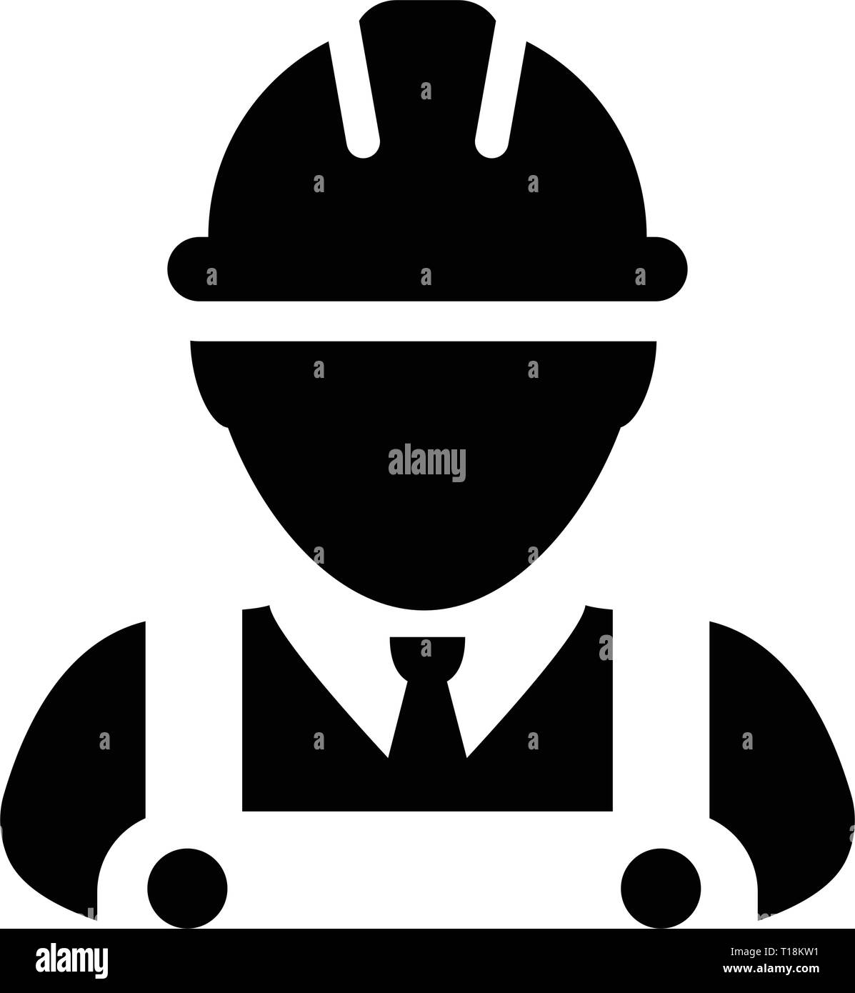 Supervisor icon vector male construction worker person profile avatar ...