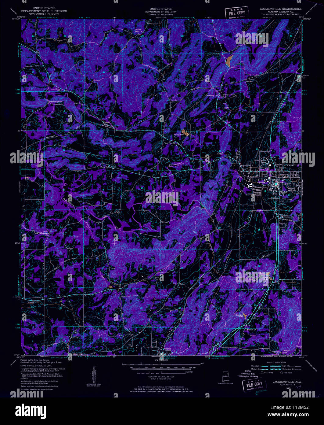 Jacksonville alabama map hi-res stock photography and images - Alamy