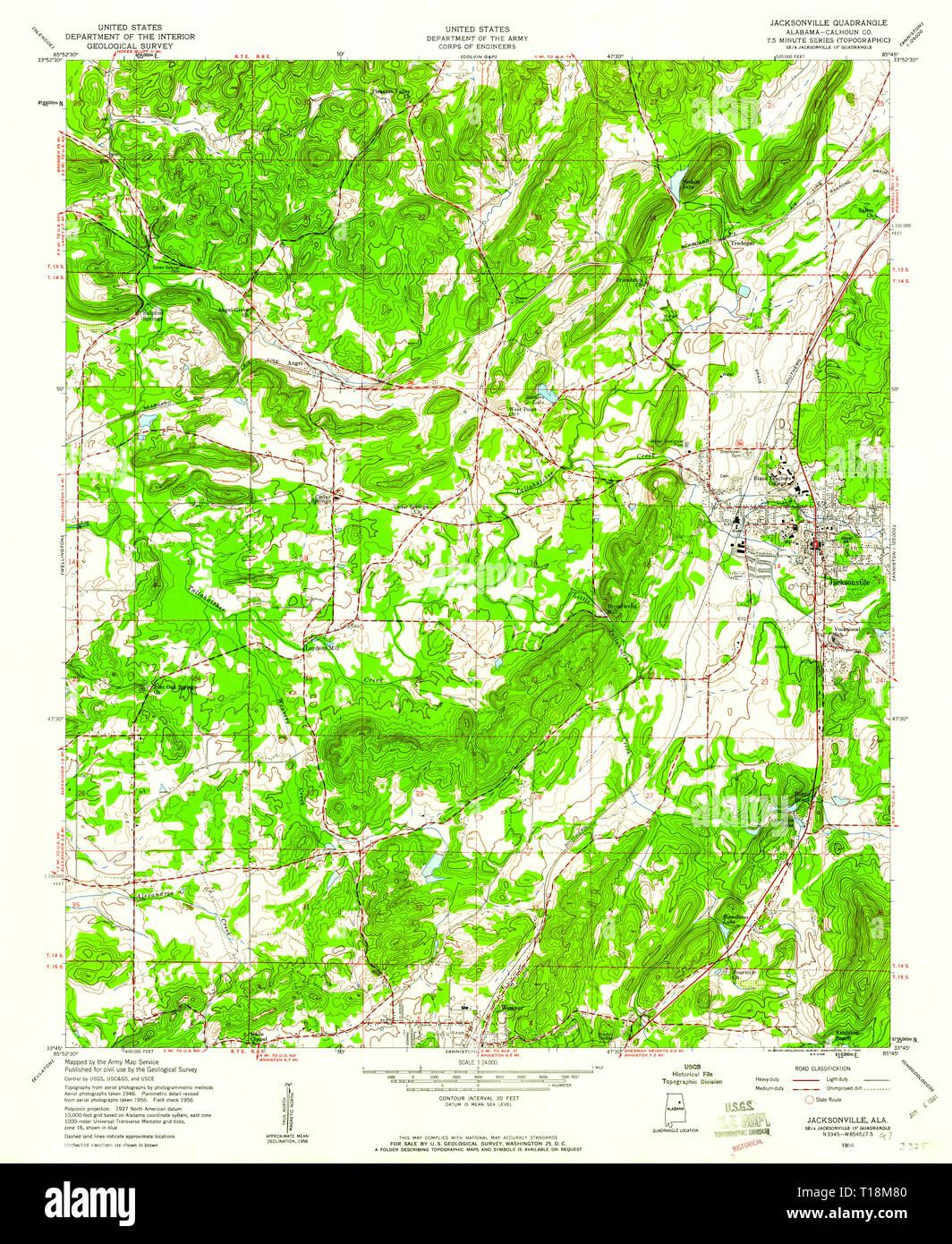 Jacksonville alabama map hi-res stock photography and images - Alamy