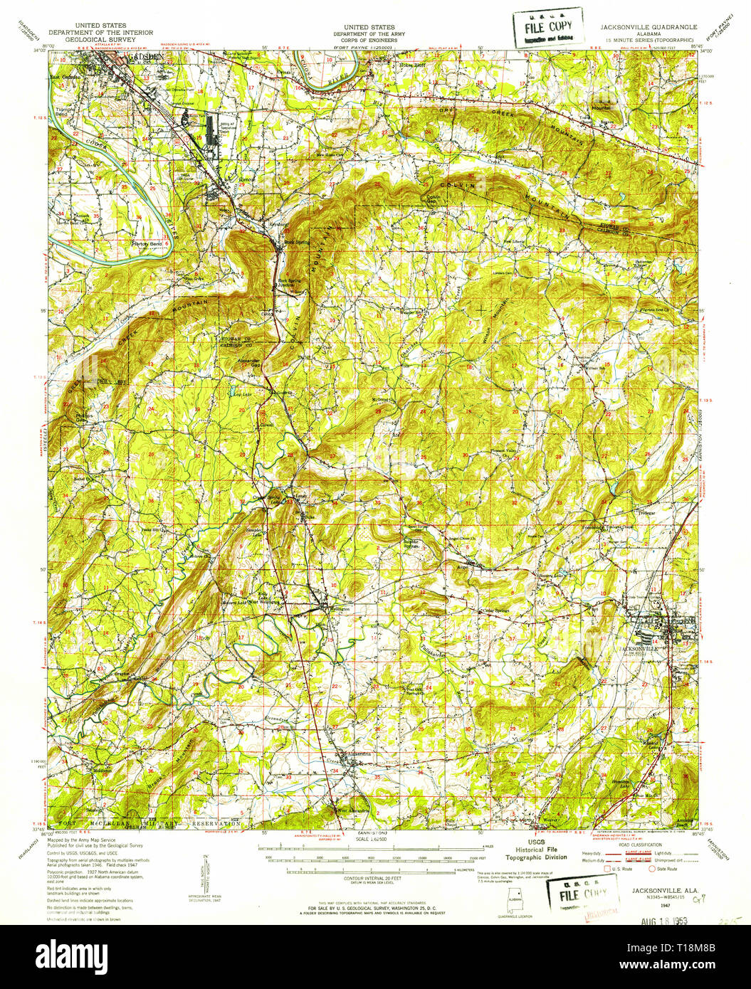 Jacksonville alabama map hi-res stock photography and images - Alamy