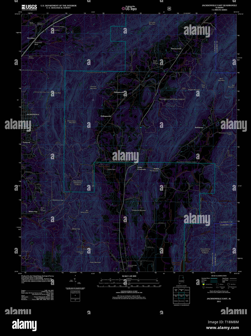 Jacksonville alabama map hi-res stock photography and images - Alamy