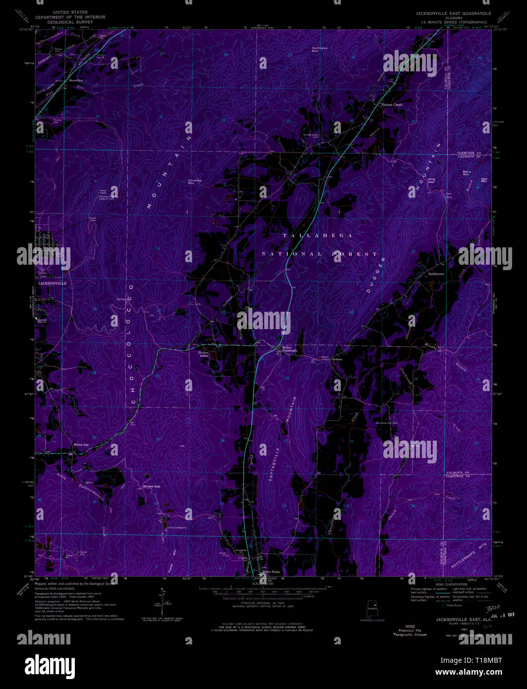 Jacksonville alabama map hi-res stock photography and images - Alamy