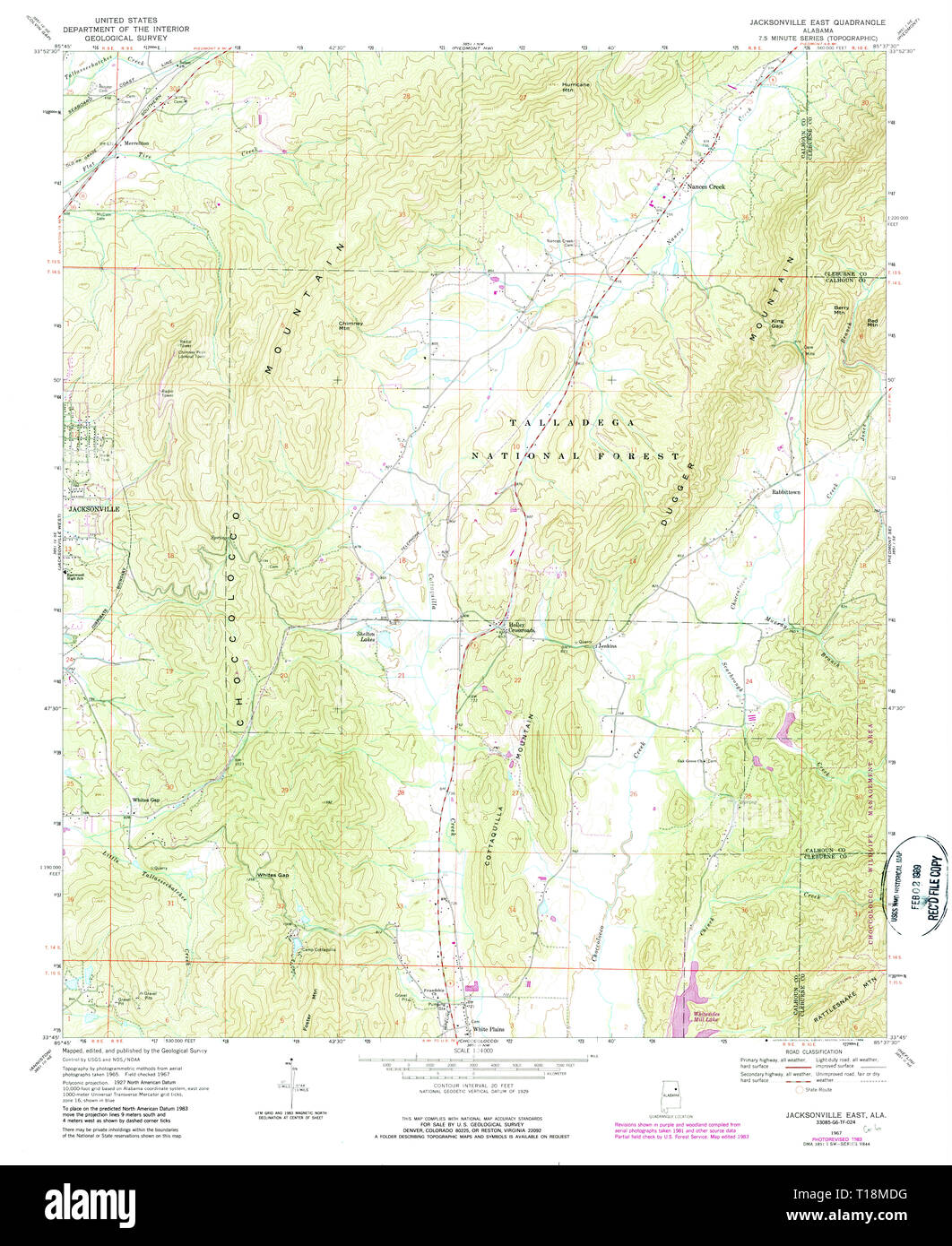 Jacksonville alabama map hi-res stock photography and images - Alamy