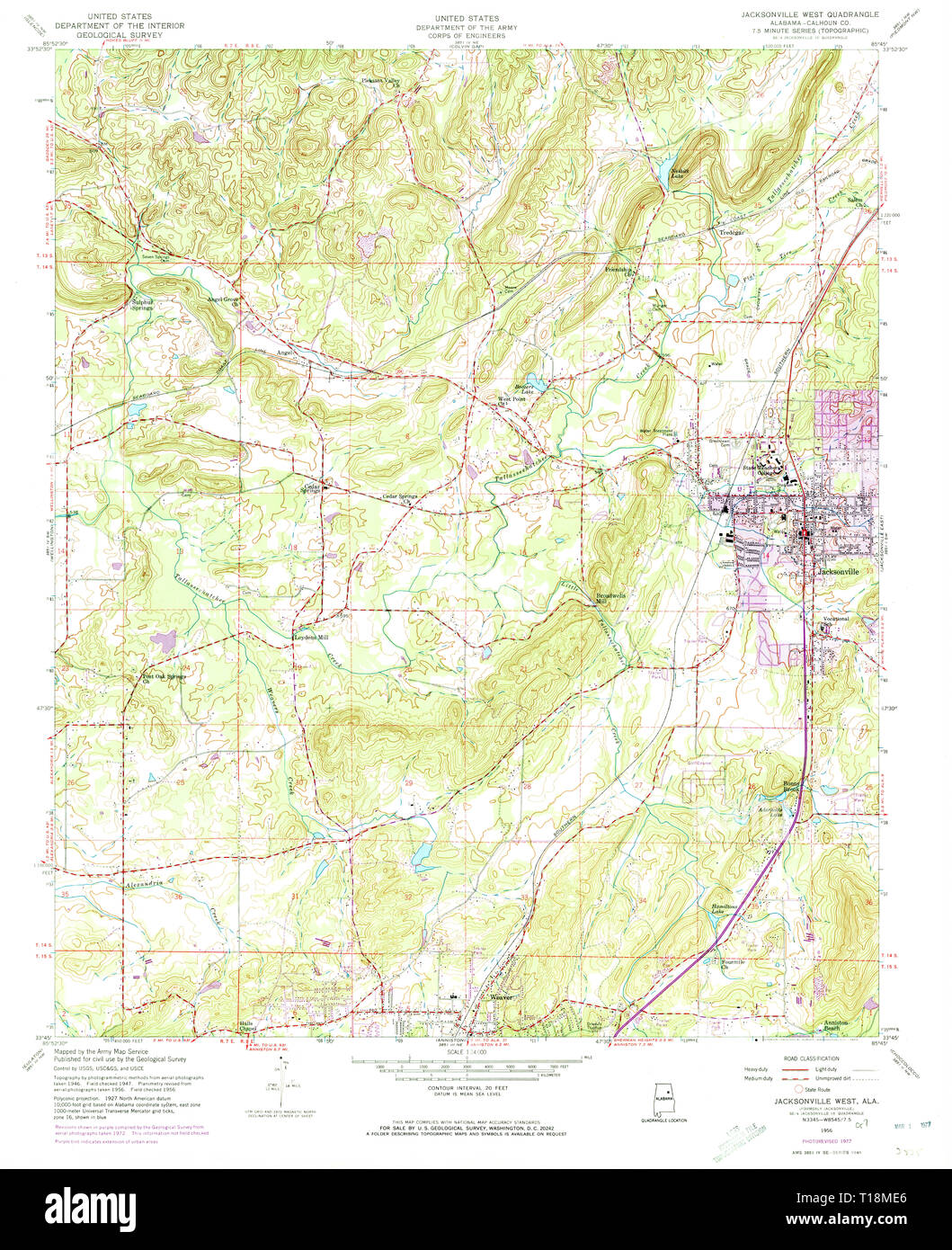 Jacksonville alabama map hi-res stock photography and images - Alamy