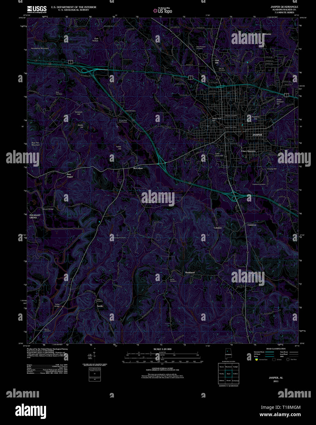Jasper alabama map hi-res stock photography and images - Alamy