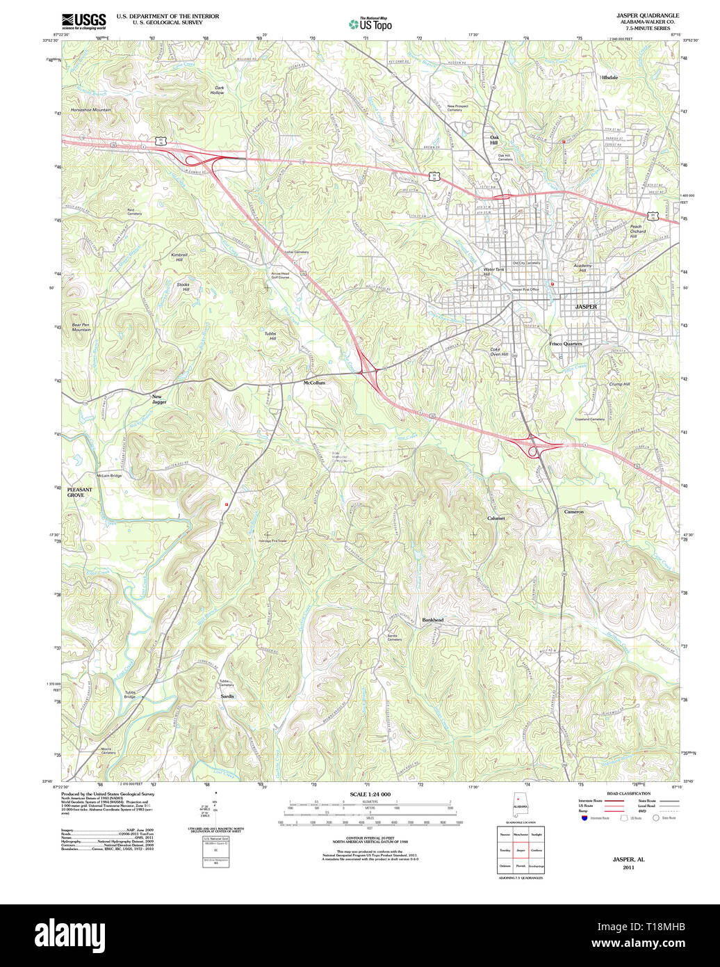 Jasper alabama map hi-res stock photography and images - Alamy