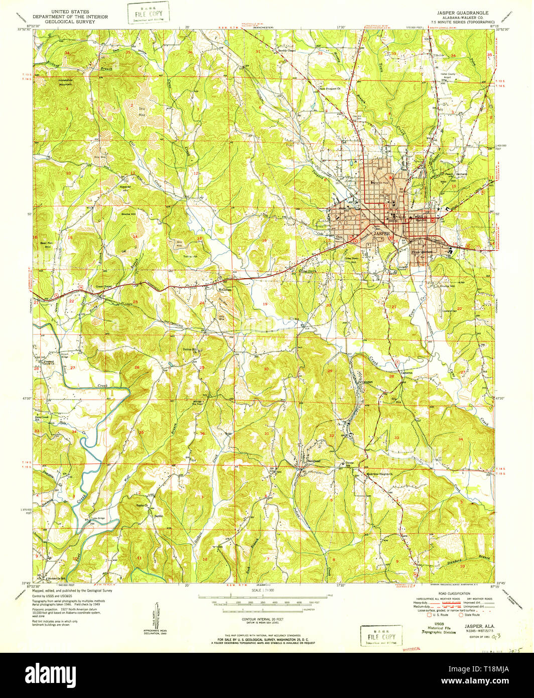 Jasper alabama map hi-res stock photography and images - Alamy