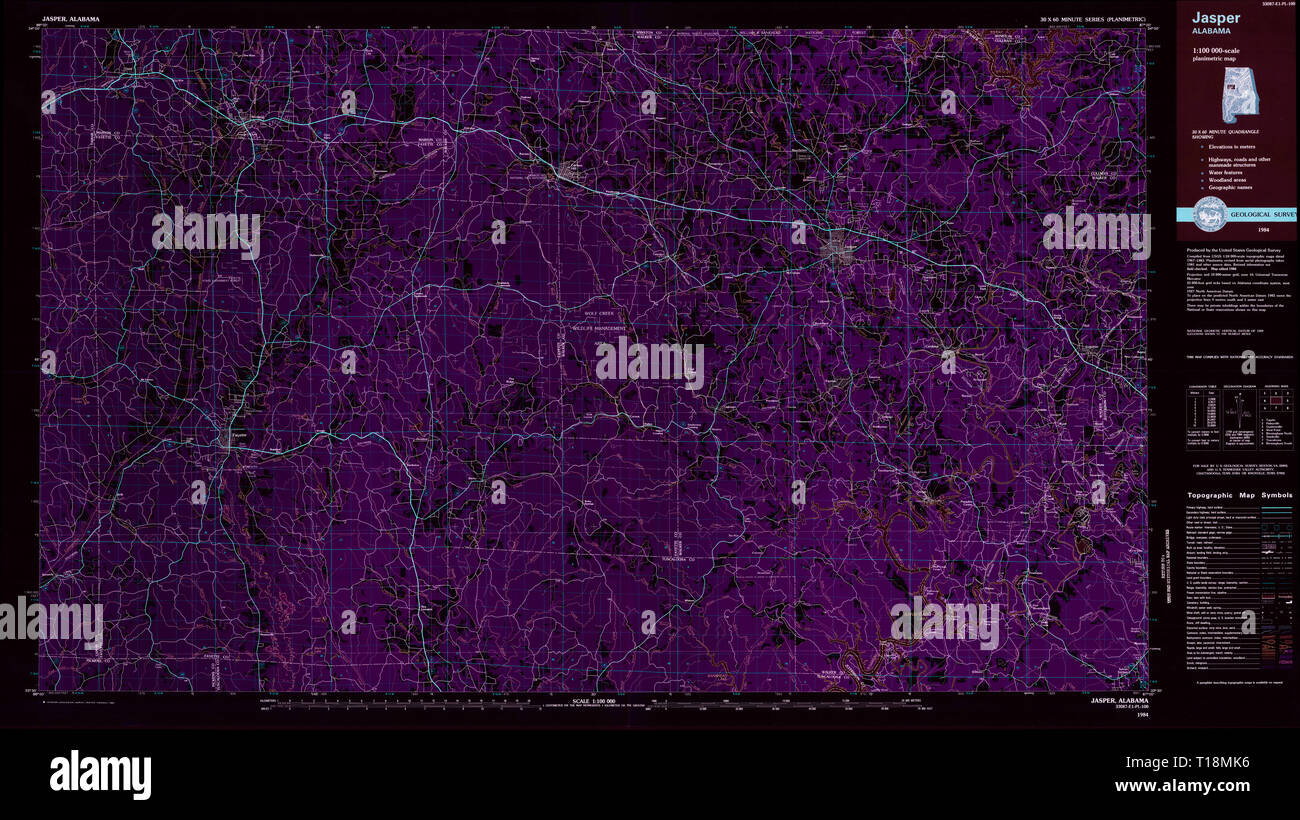 Jasper alabama map hi-res stock photography and images - Alamy