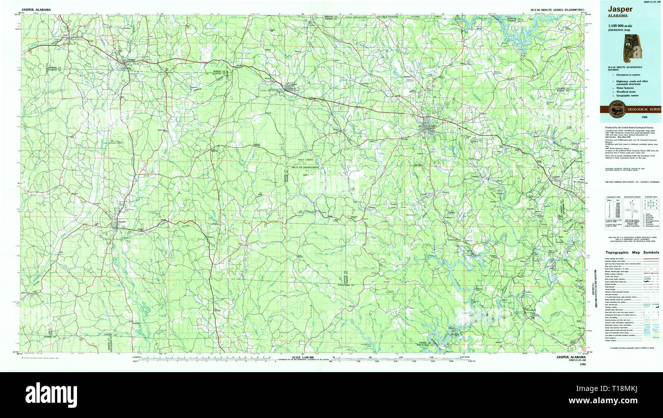 Jasper alabama map hi-res stock photography and images - Alamy