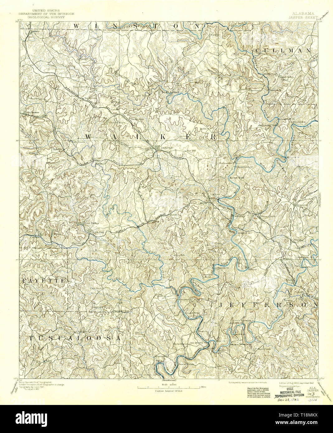 Jasper alabama map hi-res stock photography and images - Alamy